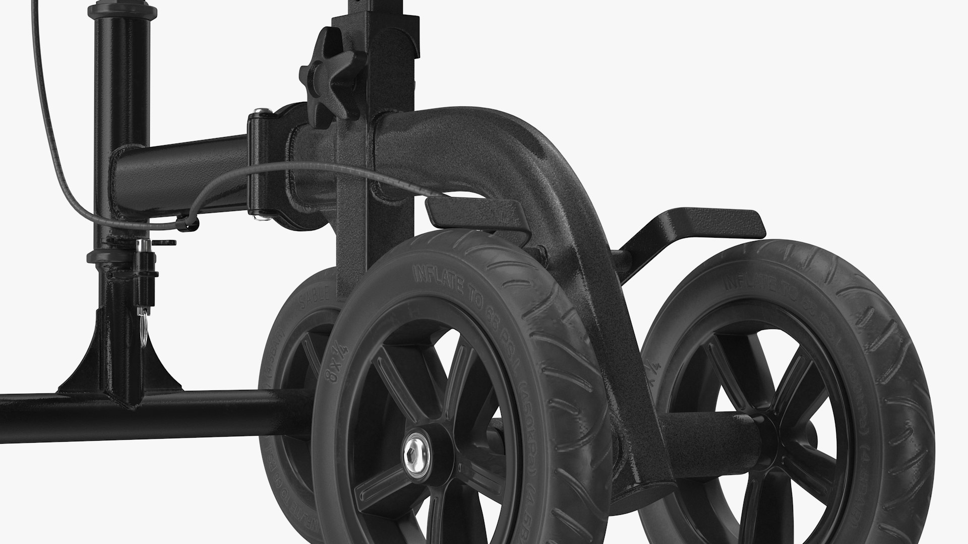 3D Black Knee Scooter Rigged For Maya Model - TurboSquid 2095460