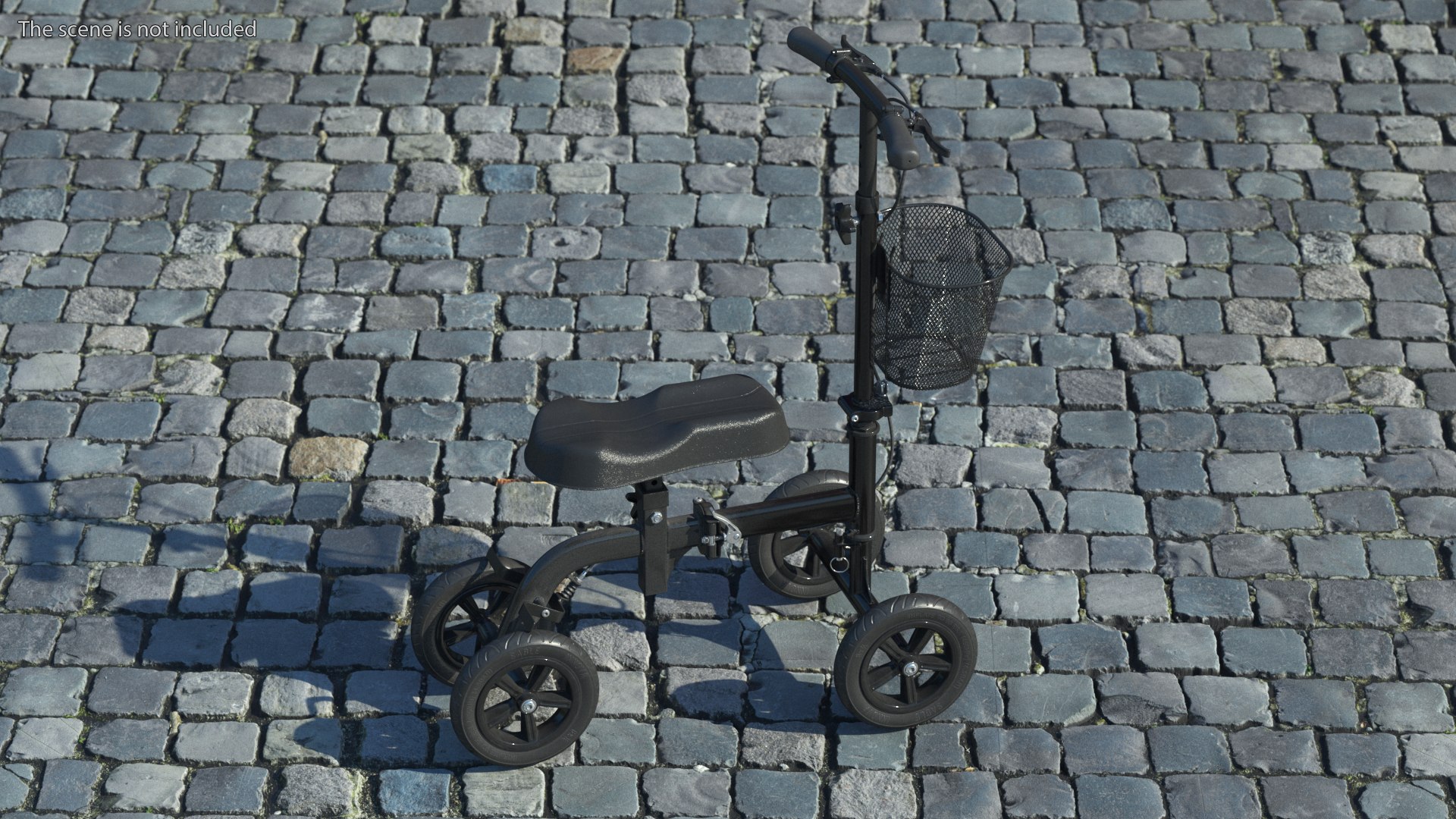 3D Black Knee Scooter Rigged For Maya Model - TurboSquid 2095460