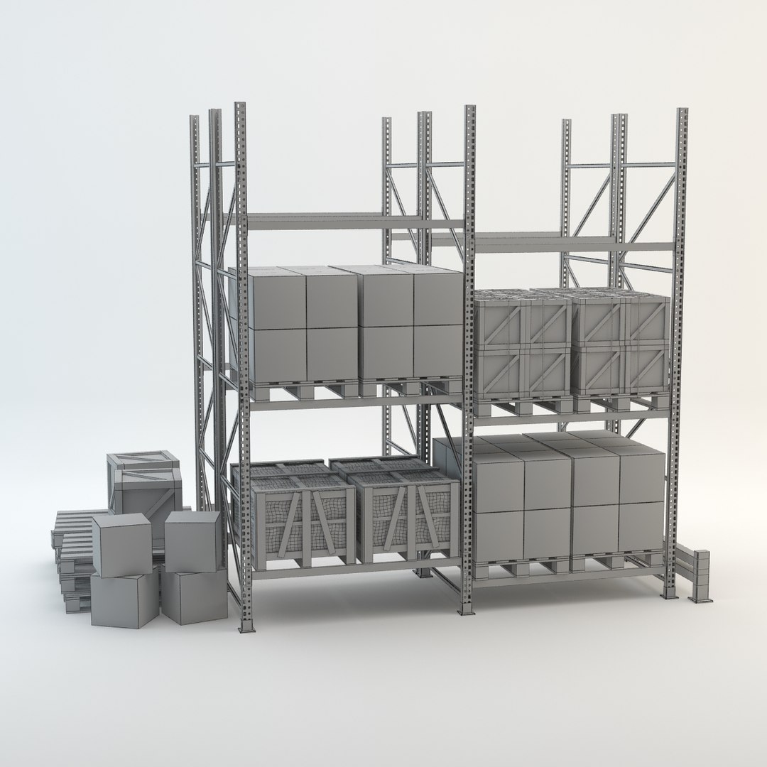 Industrial Crate Box 3d Model