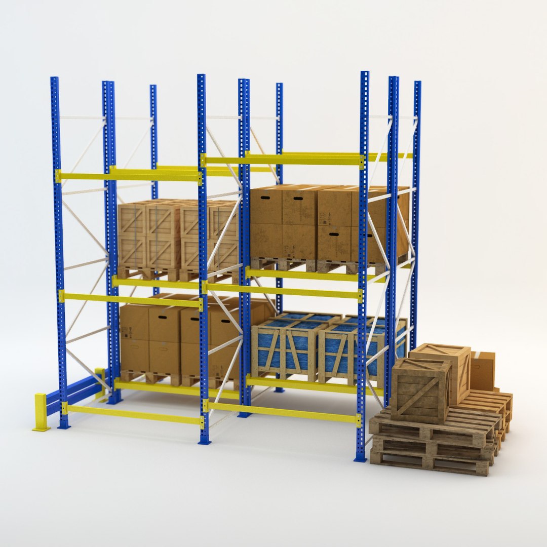 Industrial Crate Box 3d Model
