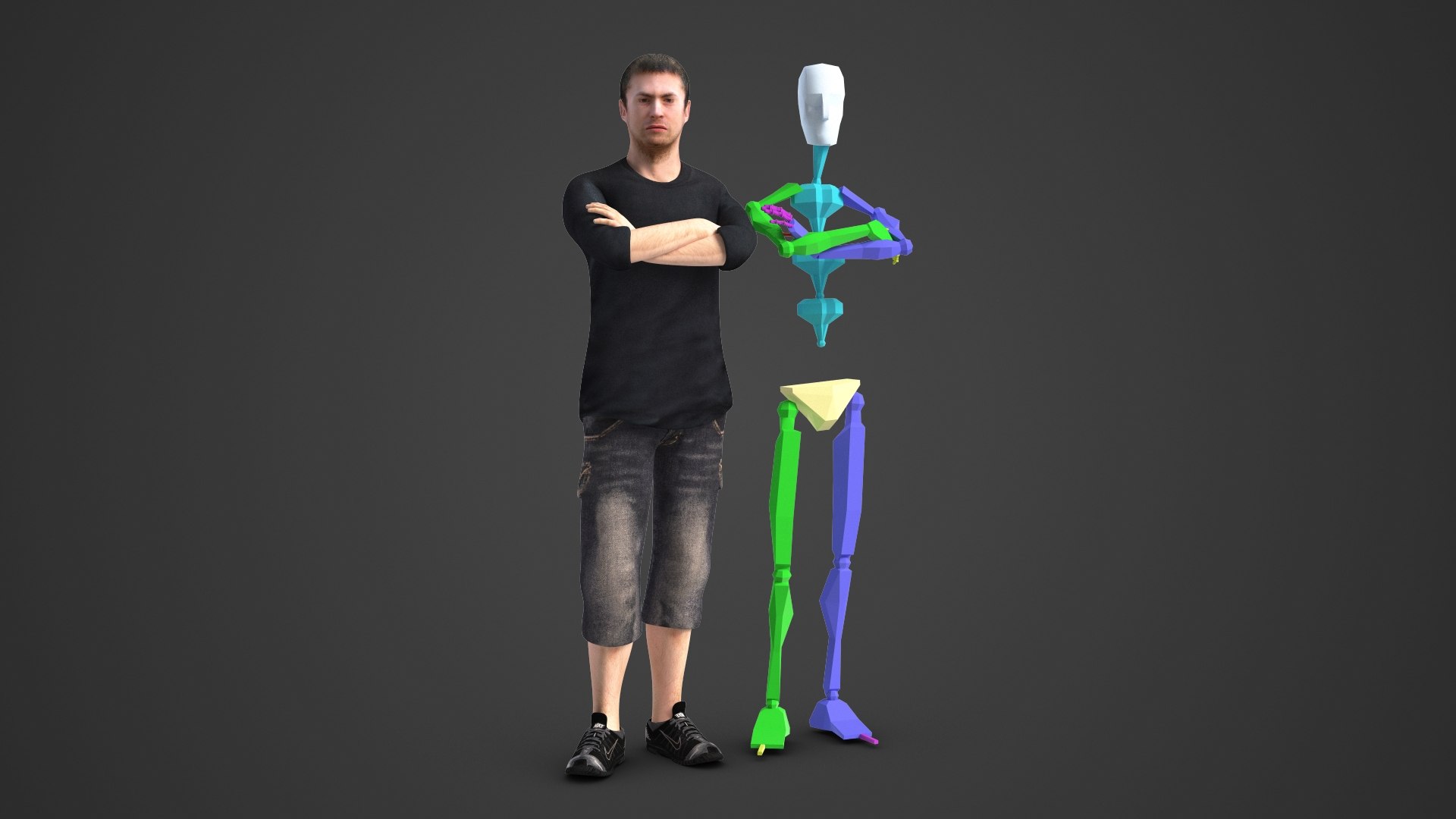 3D Casual Man Rigged Biped - TurboSquid 1436814