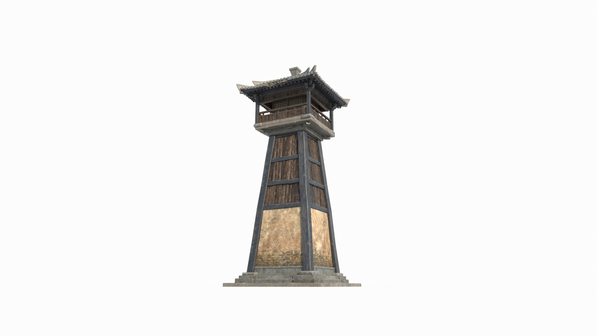 3D The Asian Ancient Architecture Watchtower Model - TurboSquid 2356827