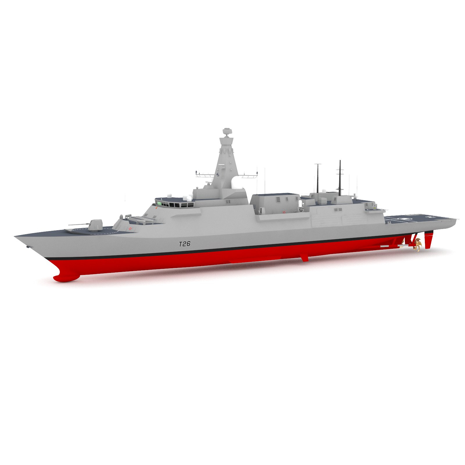 3d uk type 26 frigate