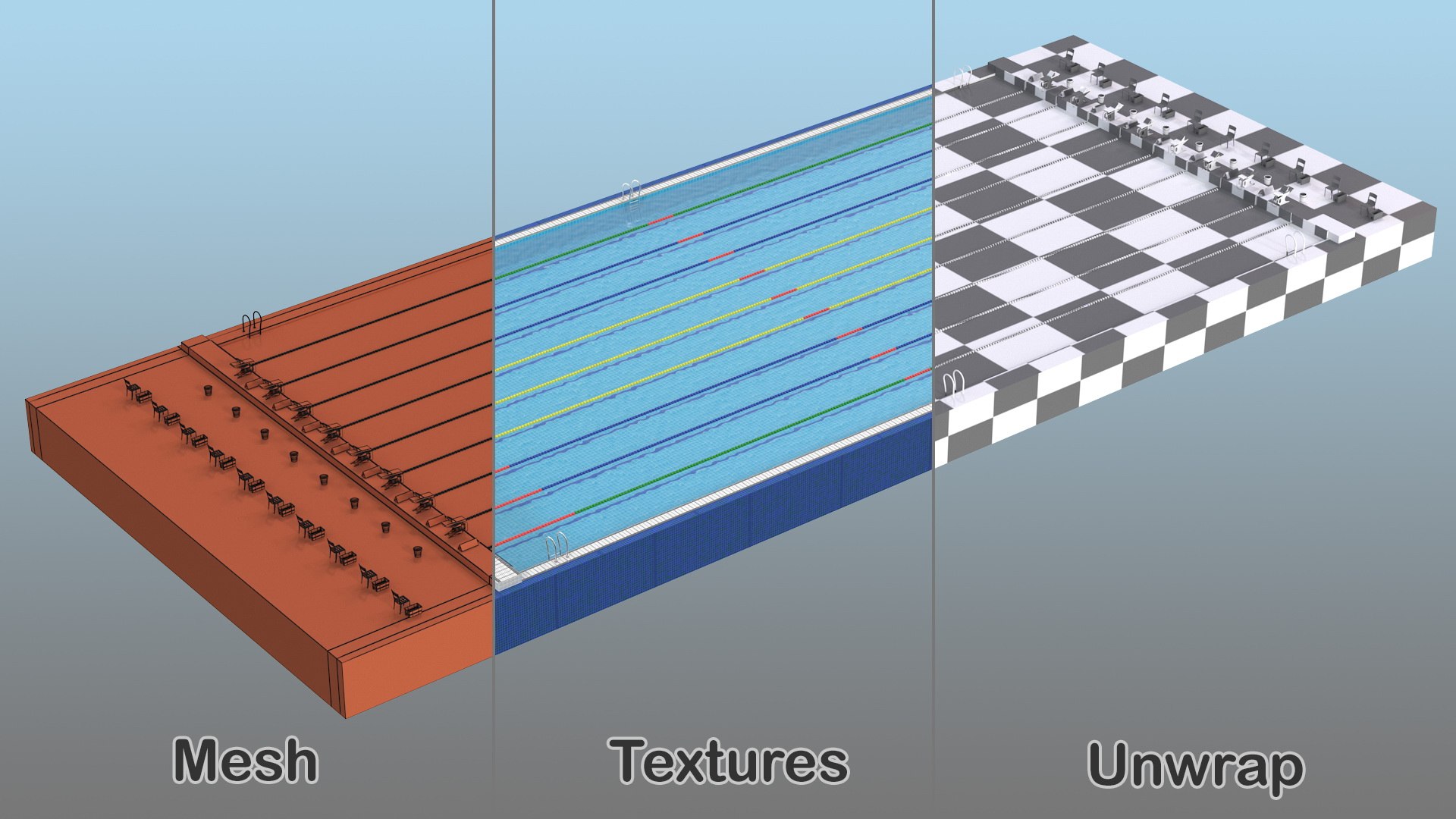 Competition pool model - TurboSquid 1511488