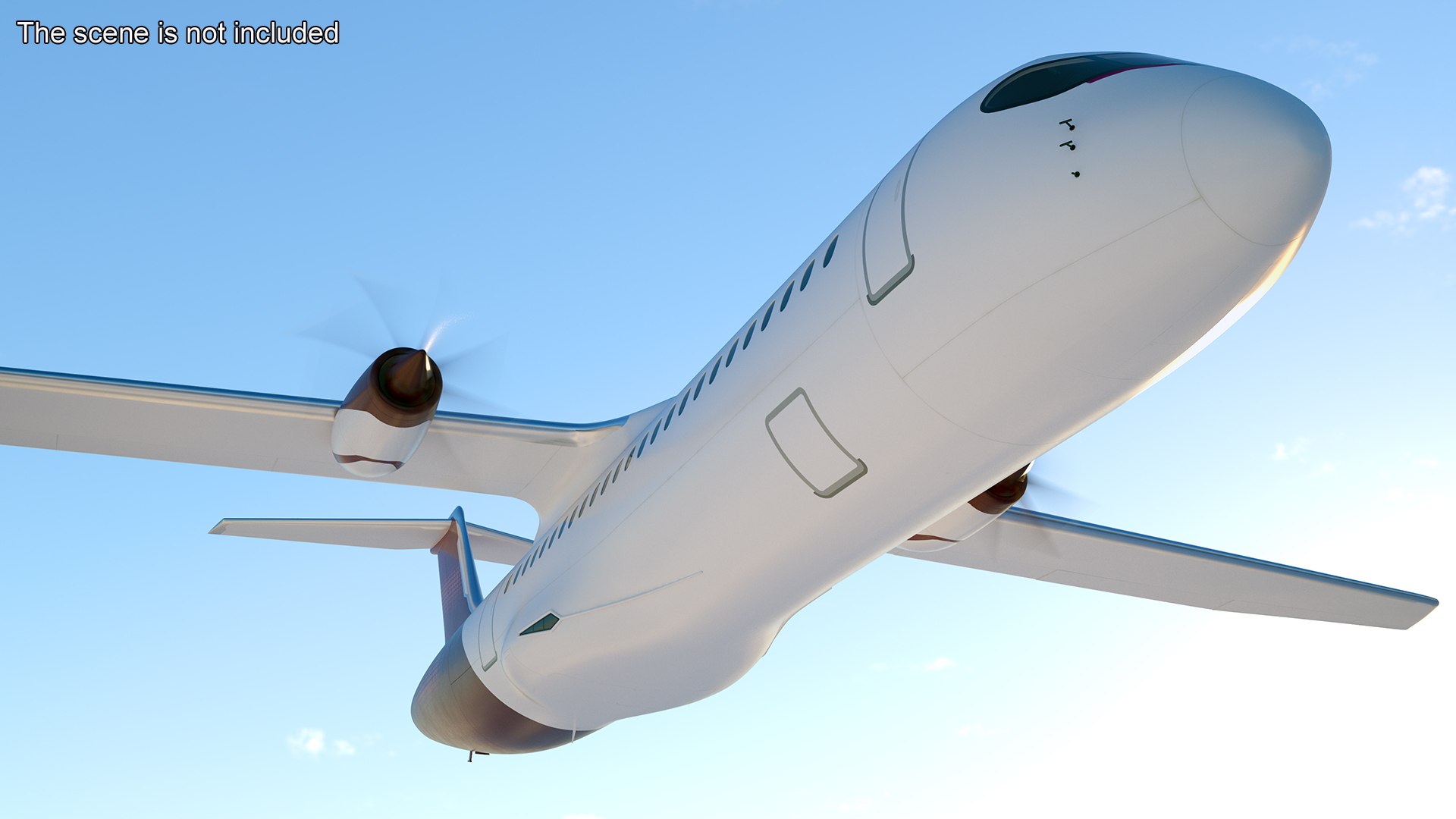 Concept Modern Aircraft Turboprop 3D Model - TurboSquid 2279706