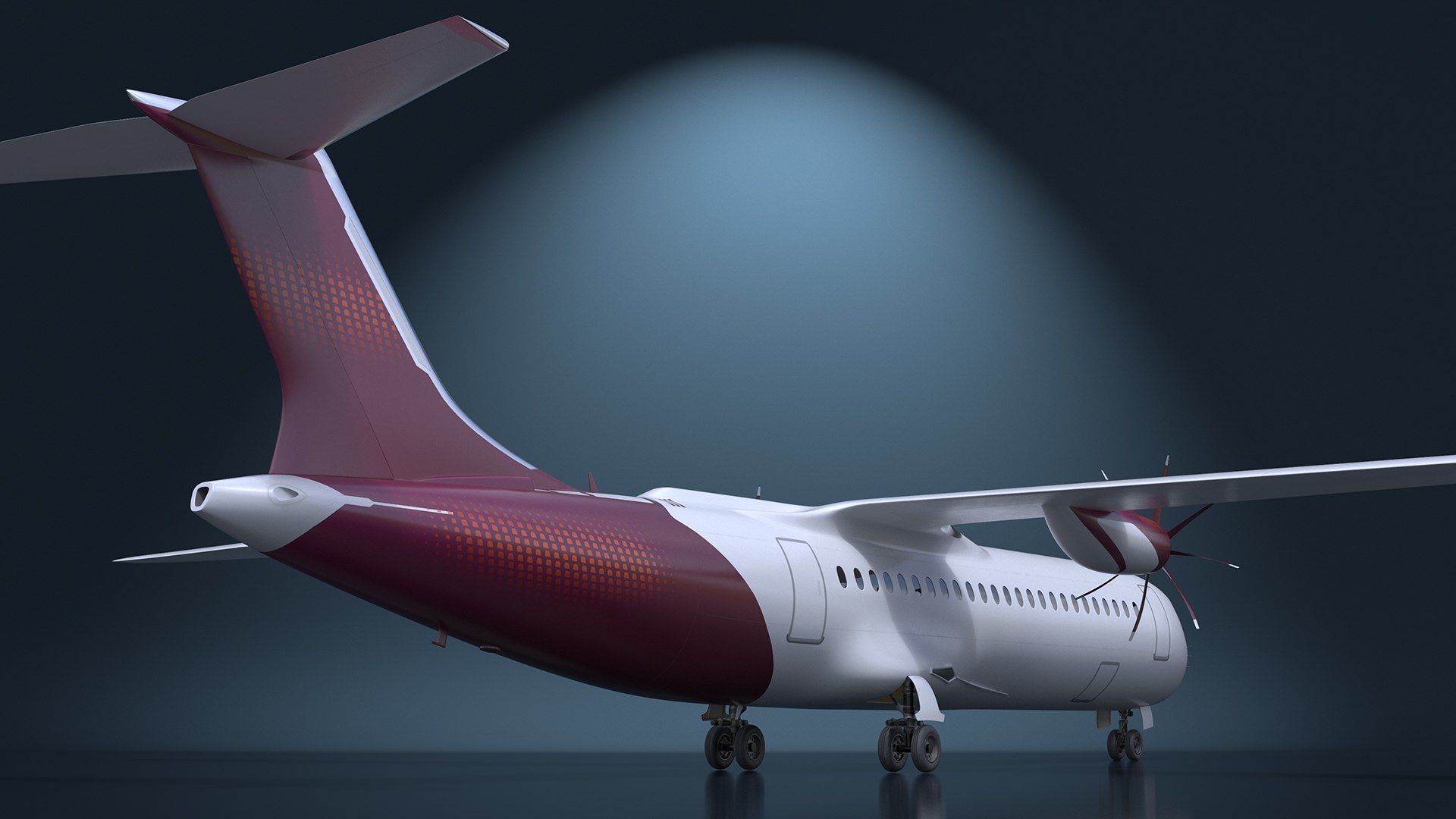 Concept Modern Aircraft Turboprop 3D Model - TurboSquid 2279706