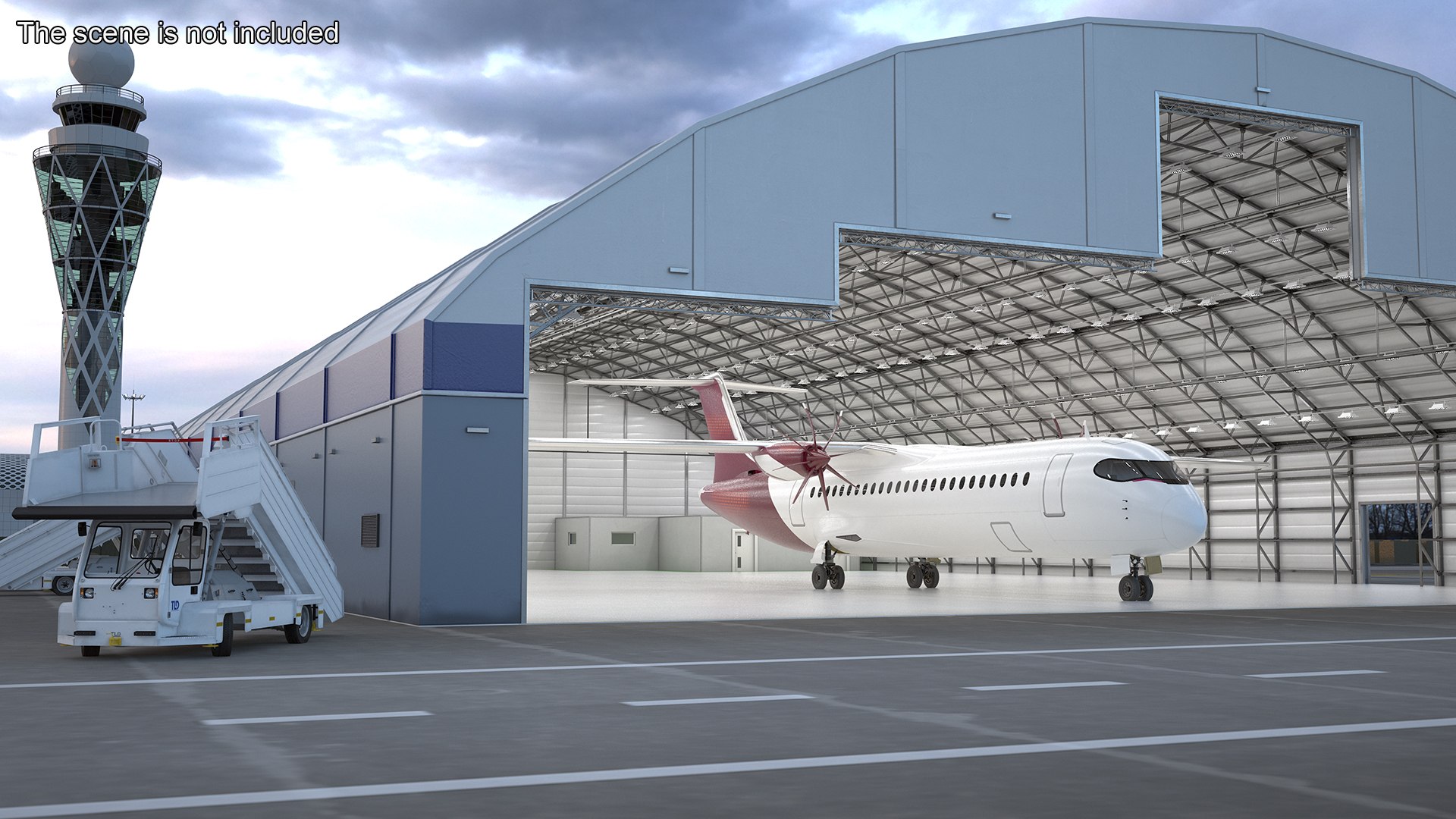 Concept Modern Aircraft Turboprop 3D Model - TurboSquid 2279706