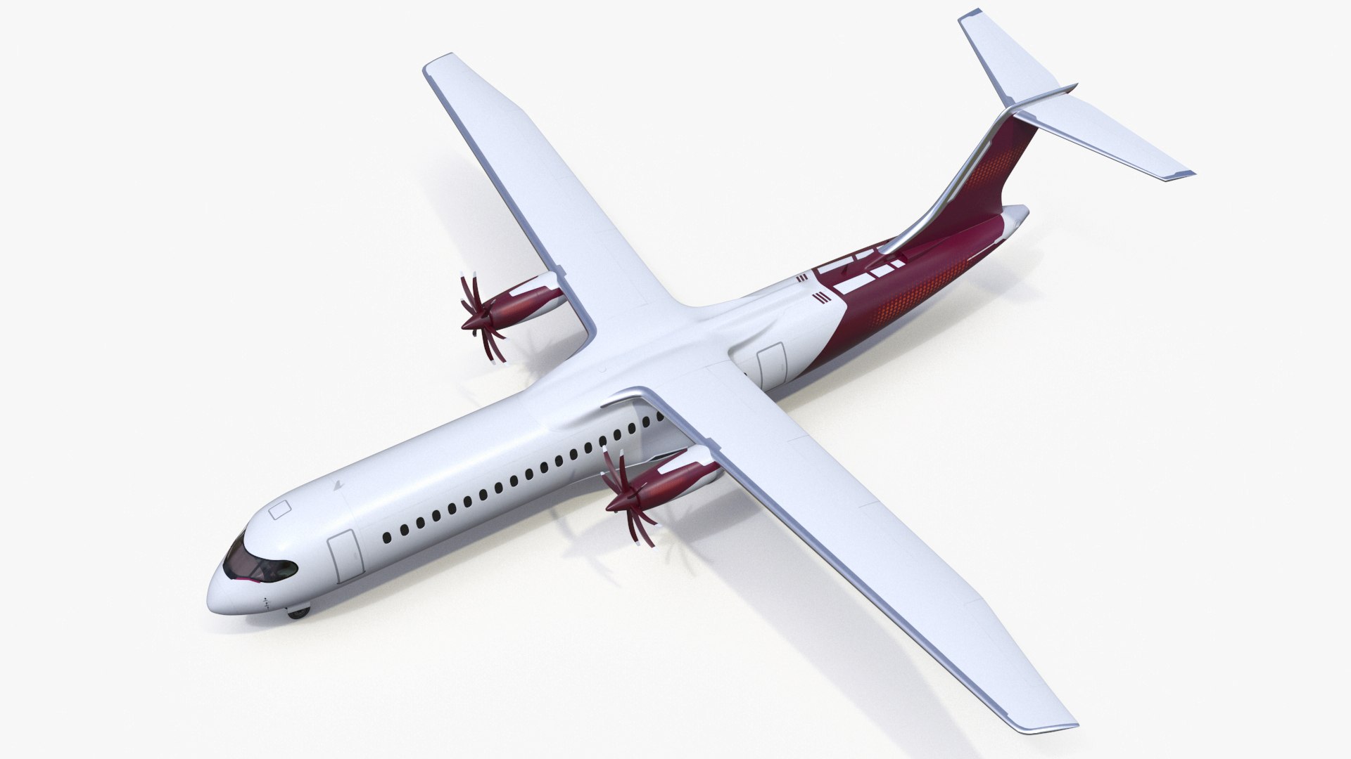 Concept Modern Aircraft Turboprop 3D Model - TurboSquid 2279706