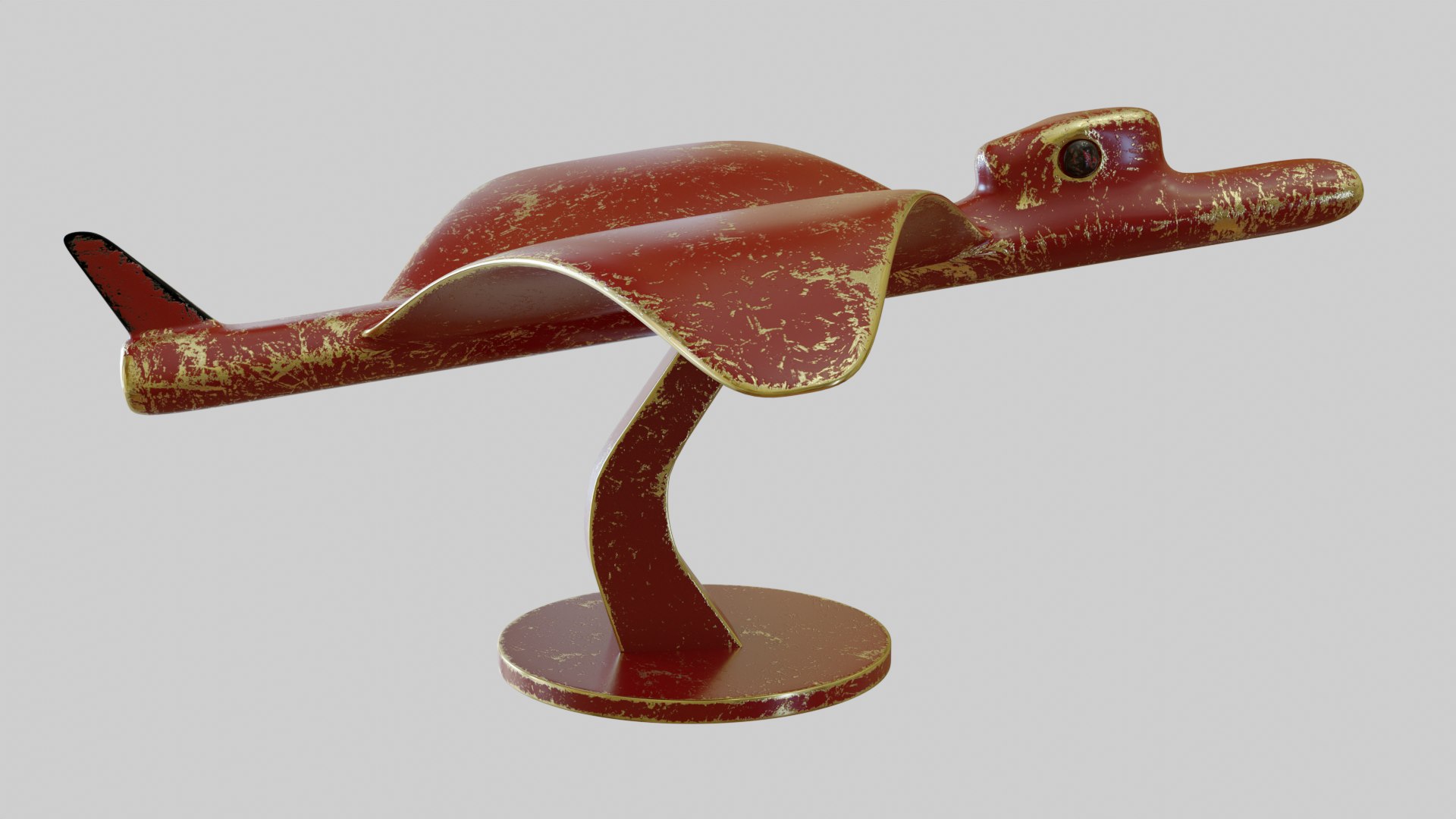 Desk Antique Or Accessories Like A Bird And Plane 3D model - TurboSquid ...