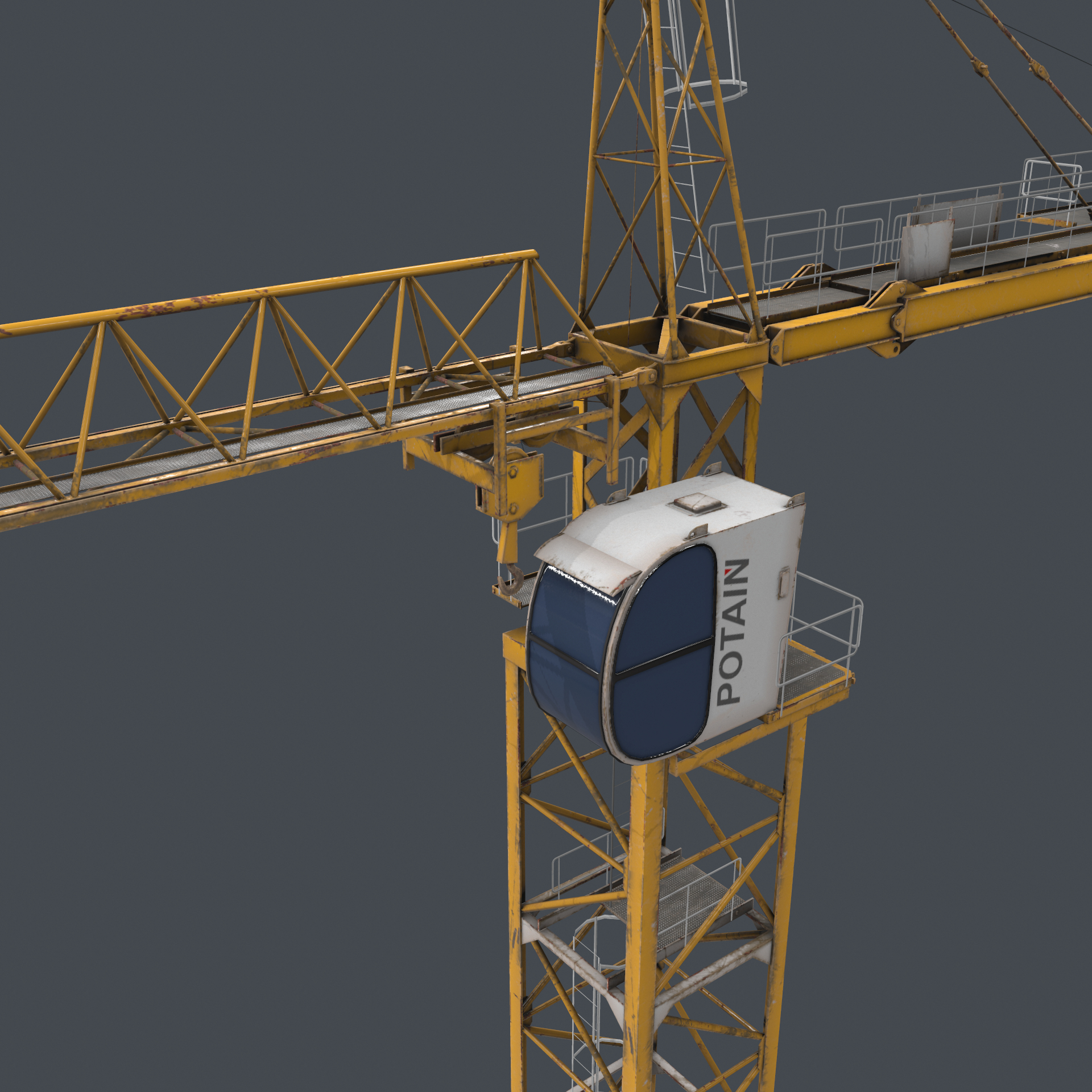 Tower crane potain mc 3D model - TurboSquid 1618147