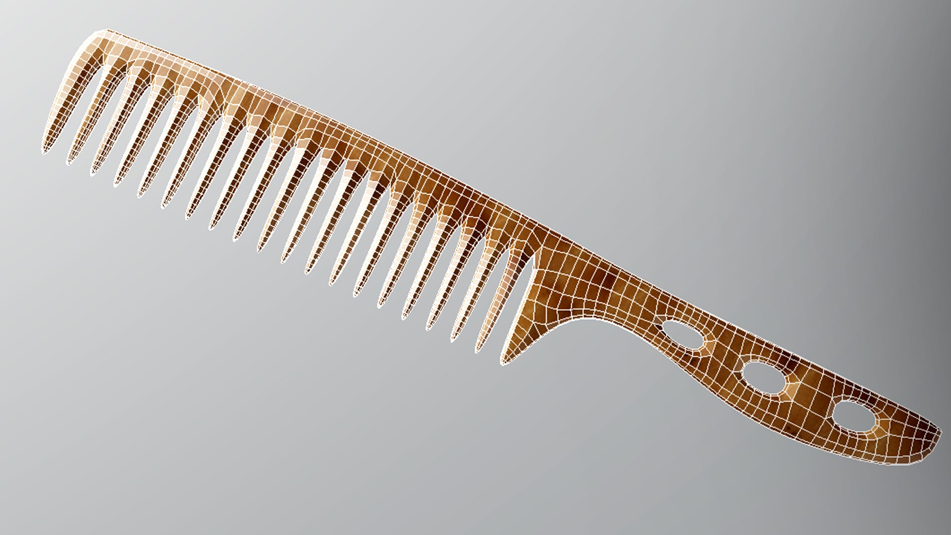 3D Tooth Tail Comb Model - TurboSquid 2091087