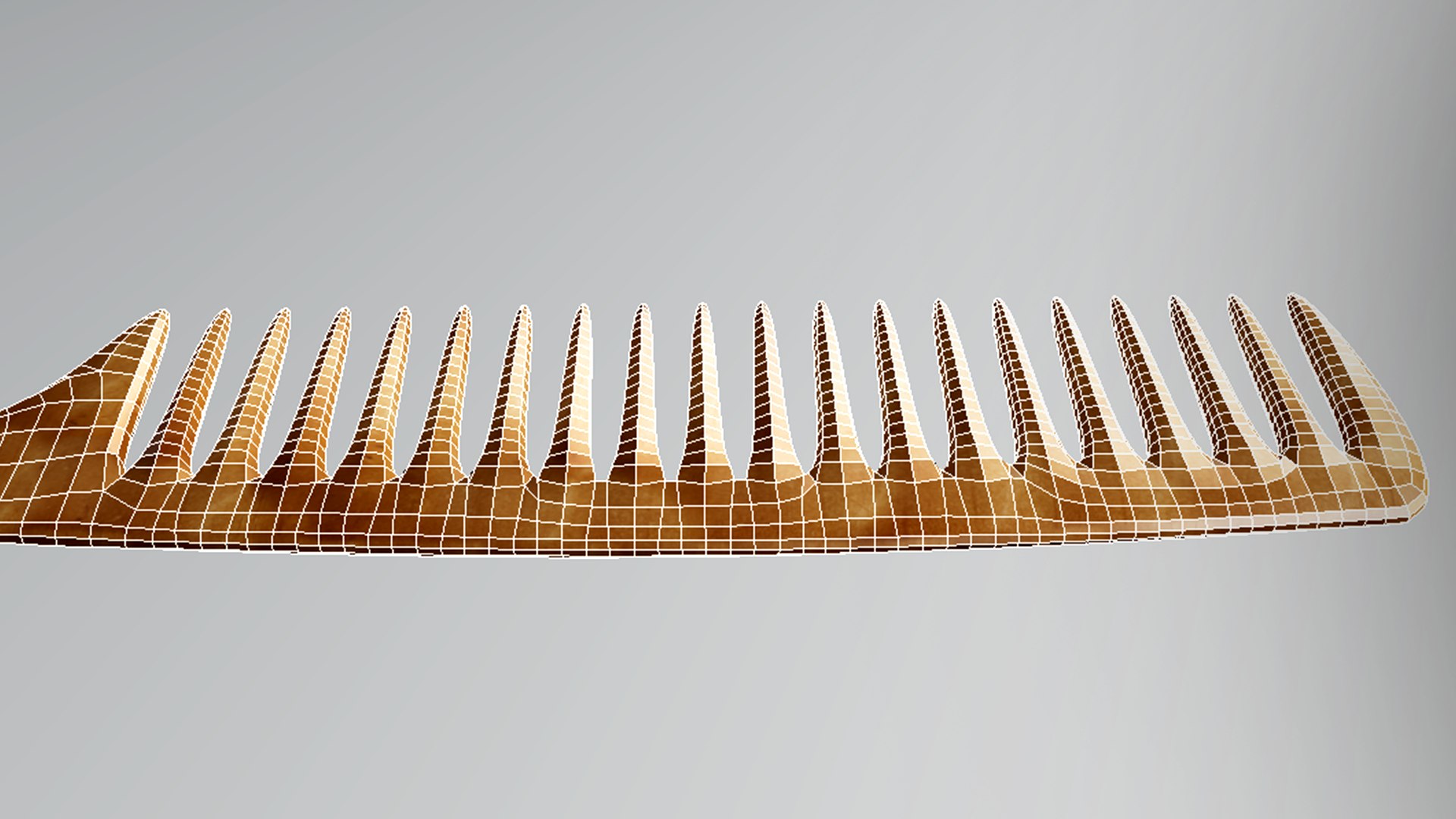 3D Tooth Tail Comb Model - TurboSquid 2091087
