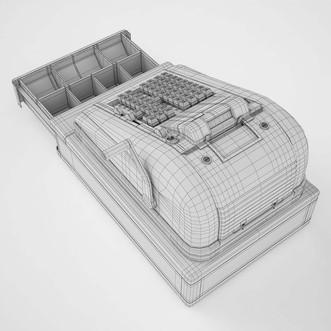 Vintage Cash Register Model - TurboSquid 1237475