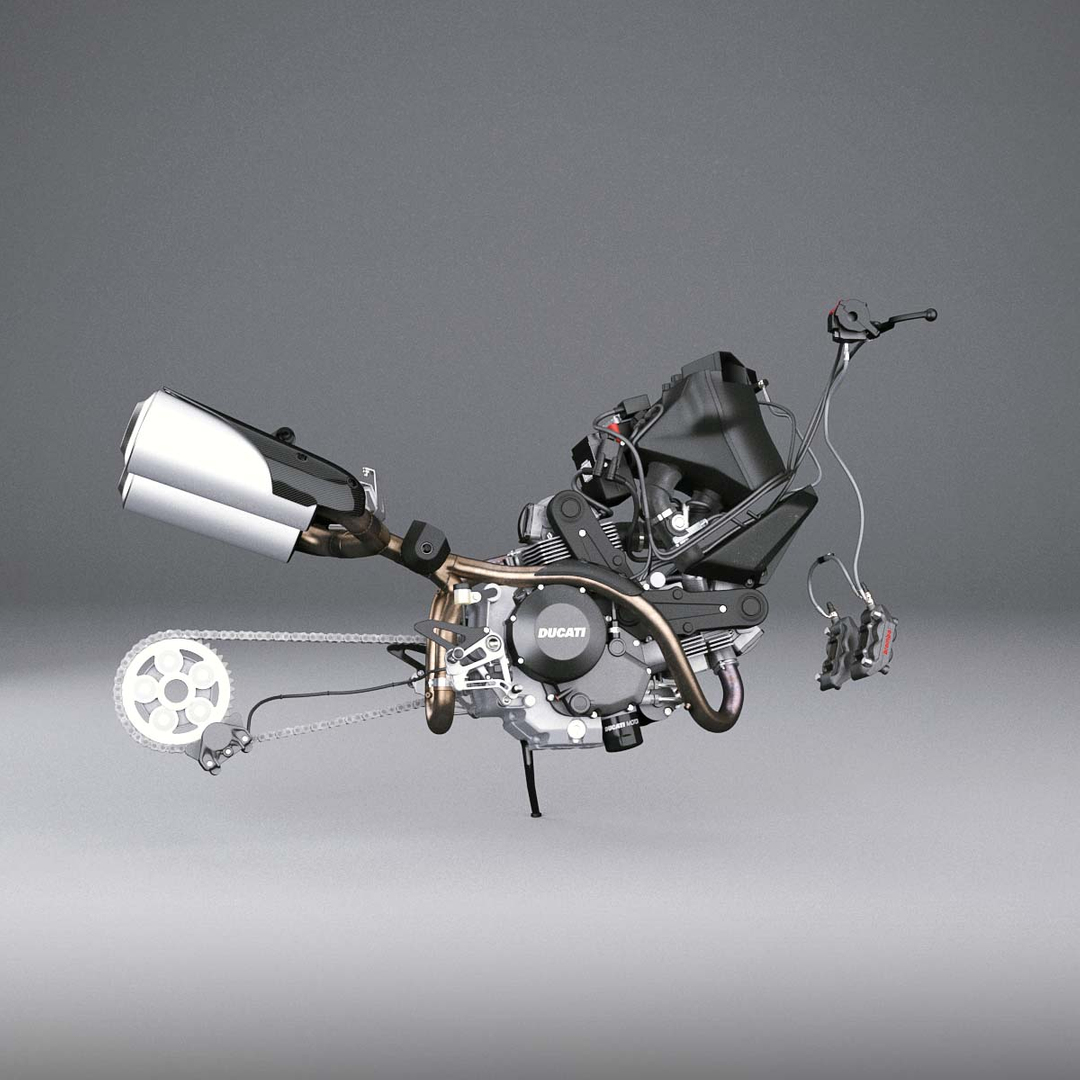 3D Motorcycle Engine Brakes Model - TurboSquid 1379418