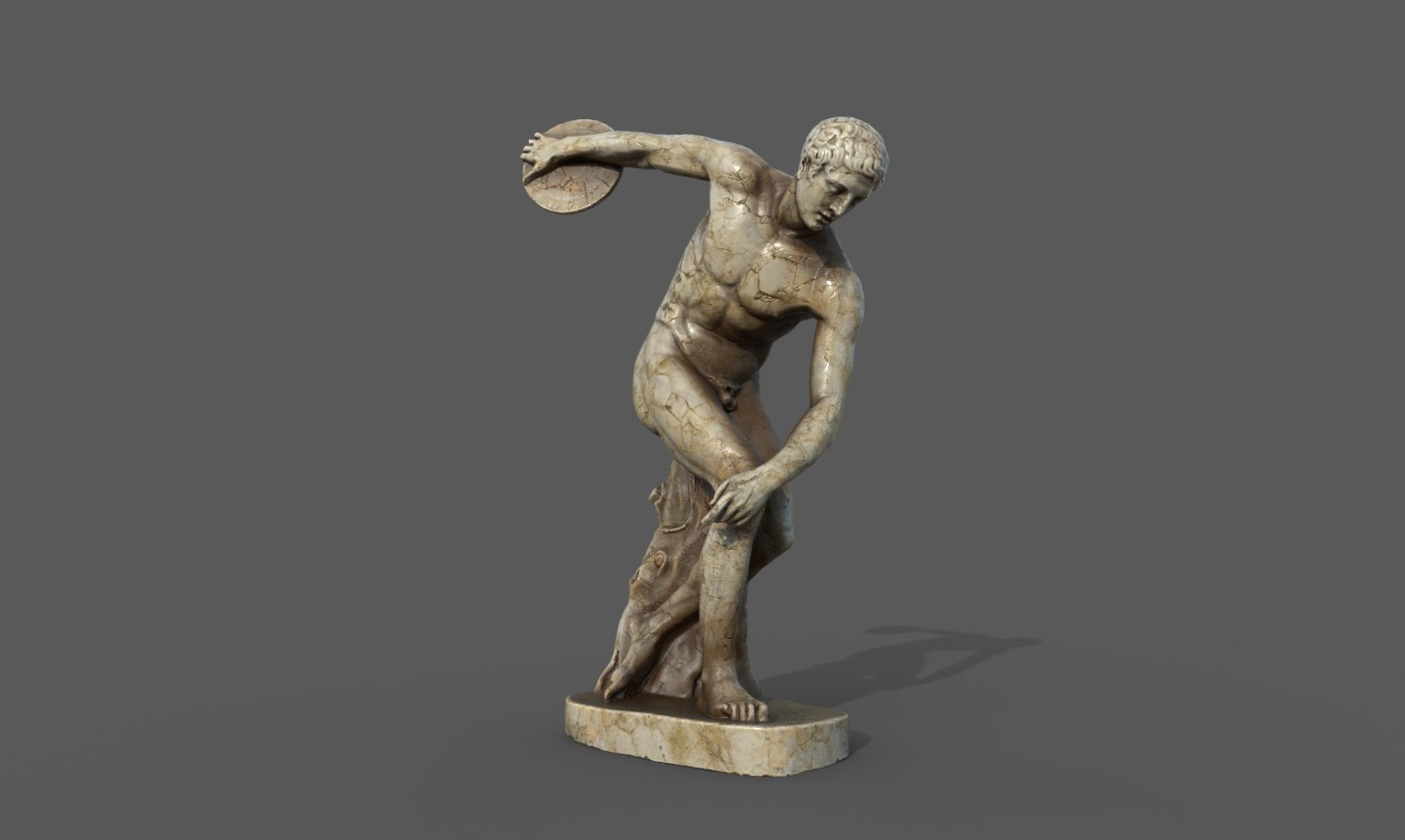 3D statue of Discobolus 2 model - TurboSquid 1824943