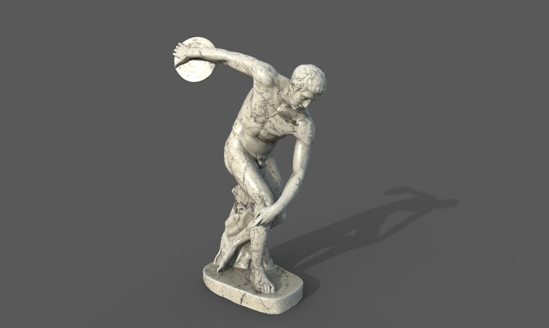 3D statue of Discobolus 2 model - TurboSquid 1824943