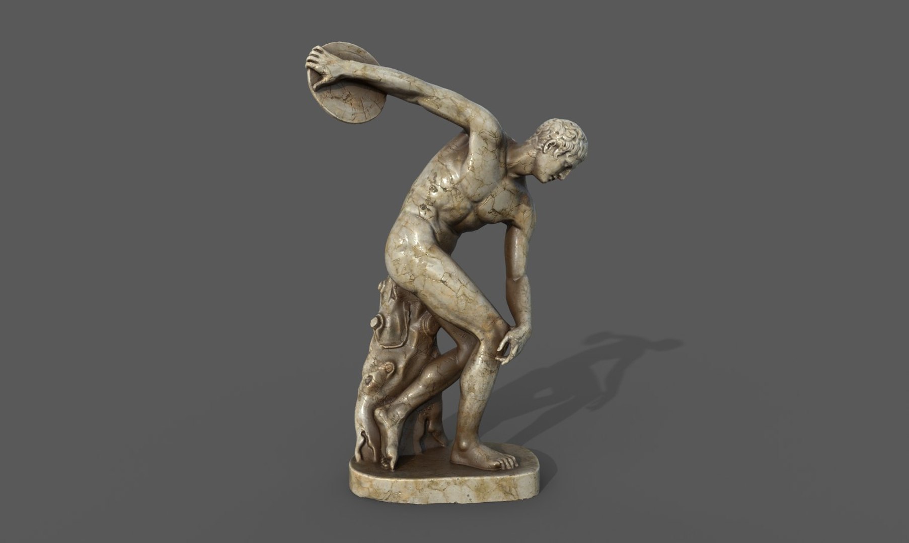 3D statue of Discobolus 2 model - TurboSquid 1824943