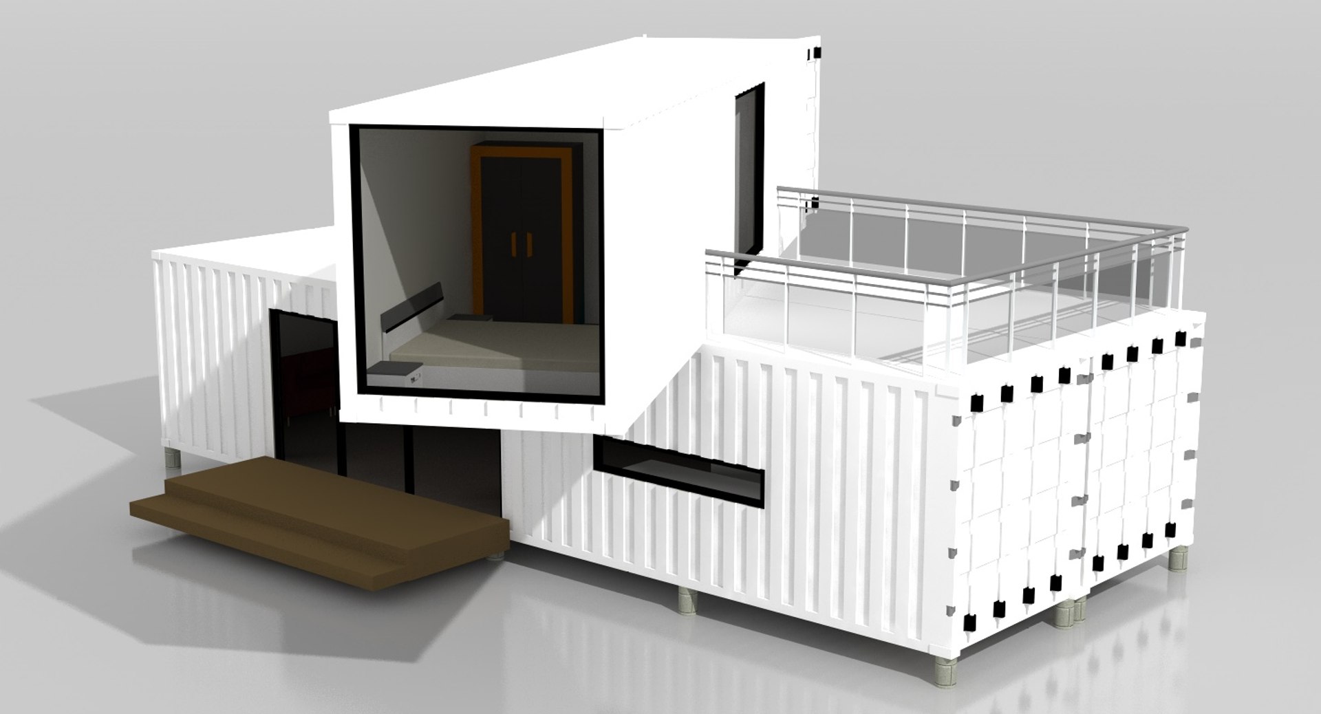 Container House Model - TurboSquid 1424899