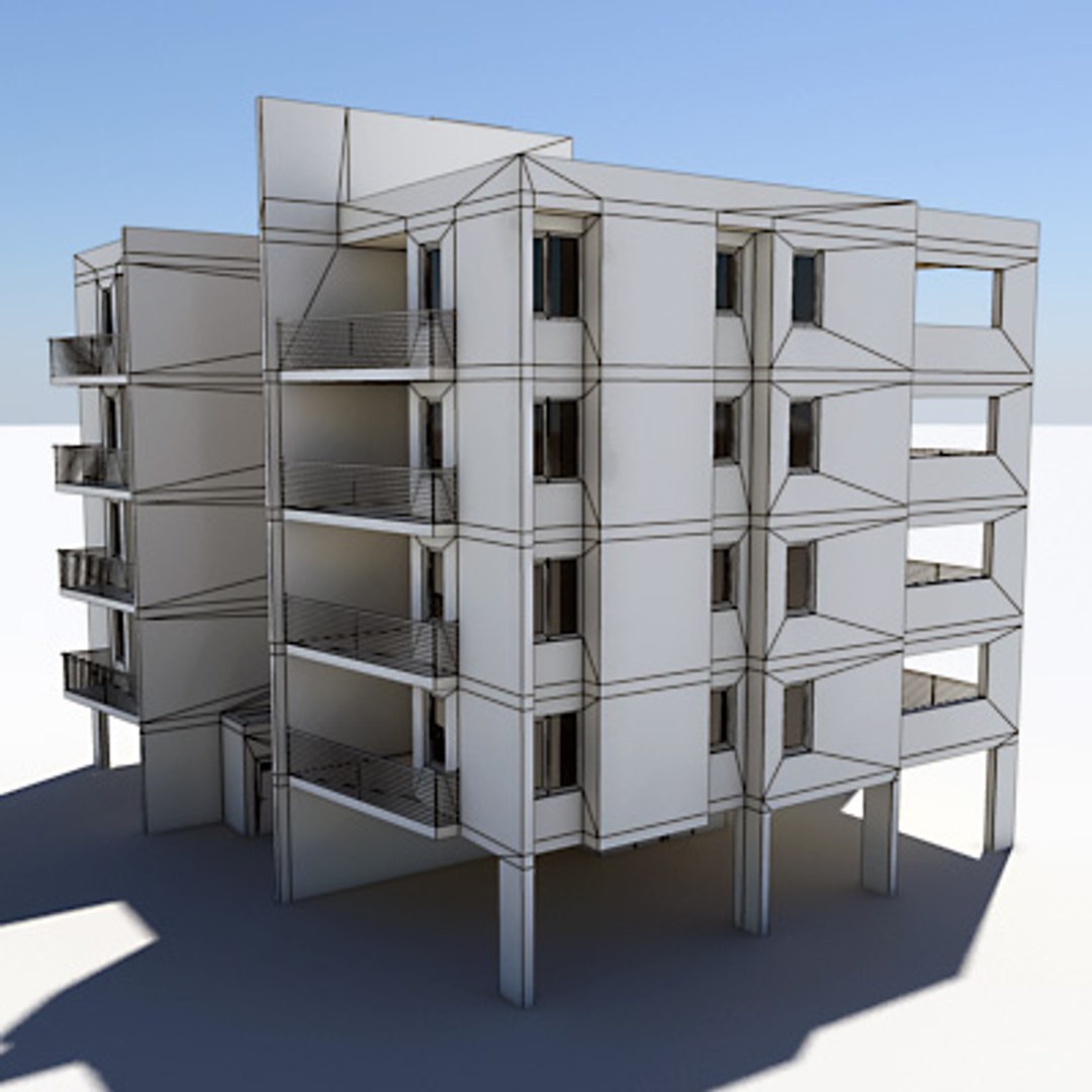 3d Apartment Building Model