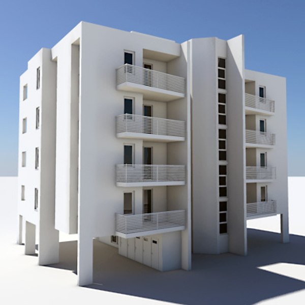 3d apartment building model