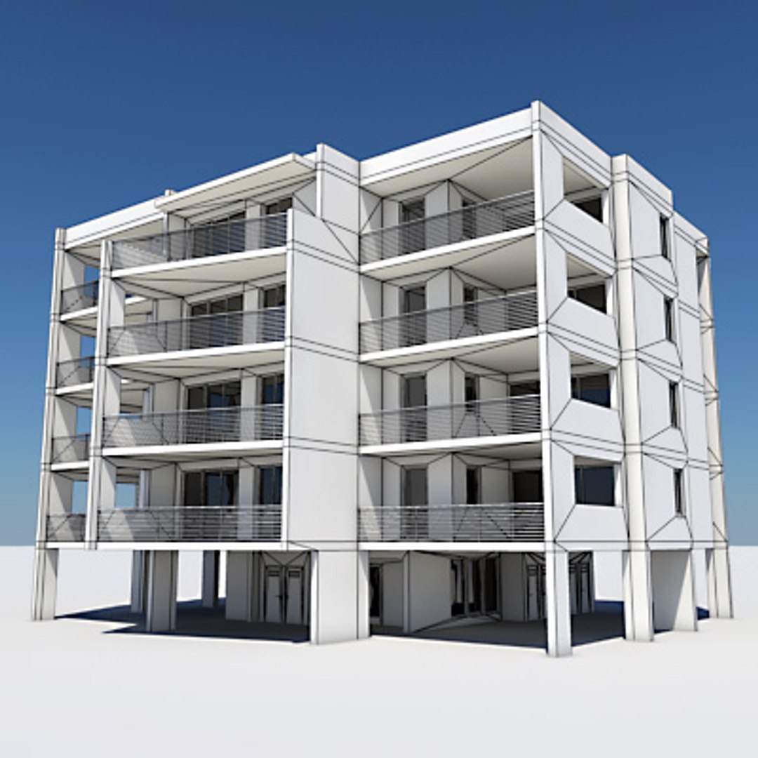 3d Apartment Building Model