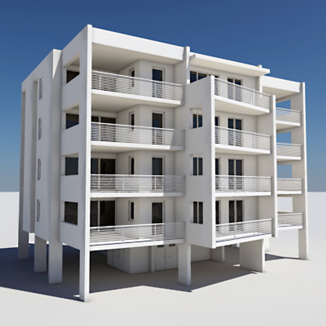 3d Apartment Building Model