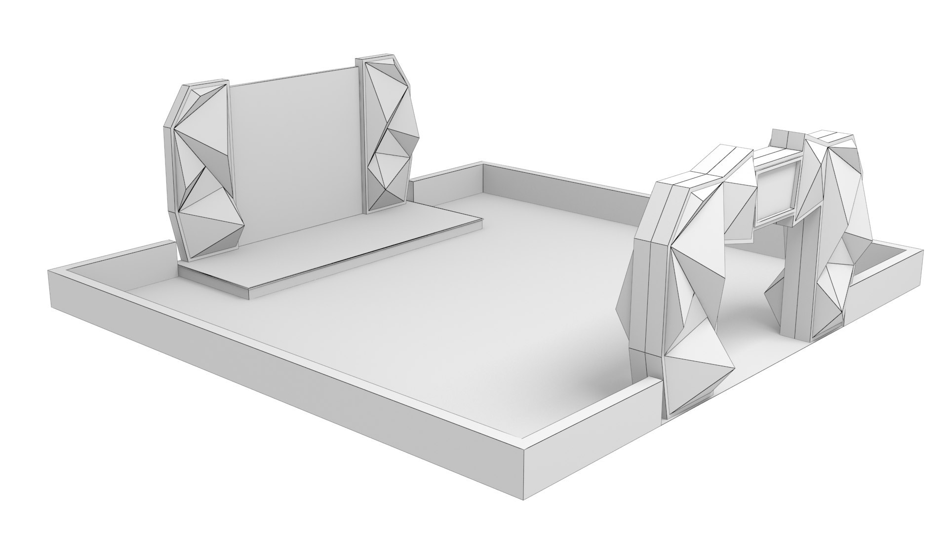 3D Layout Gate Stage Abstract - TurboSquid 1579682