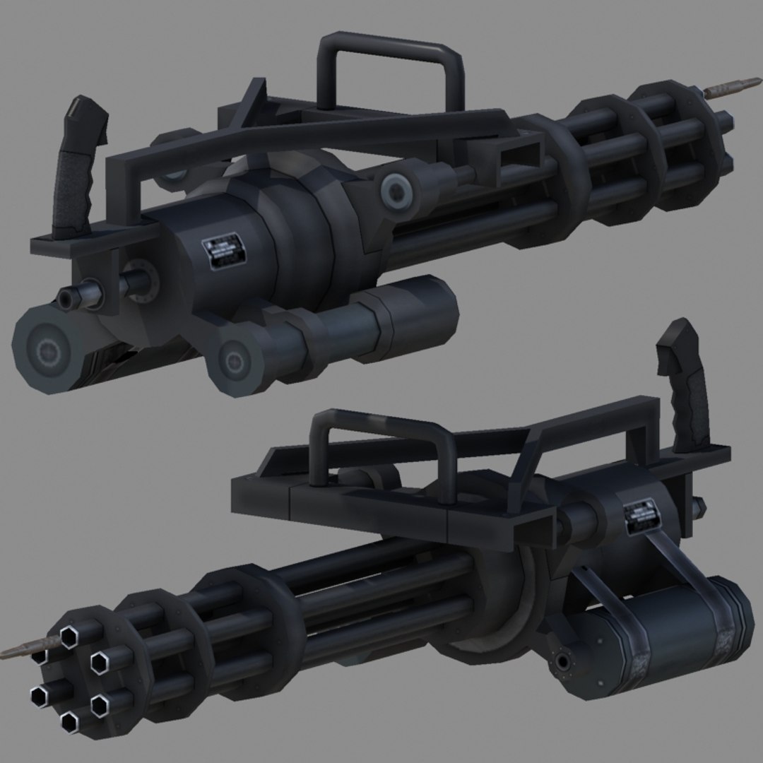 3d Gun Chaingun Model