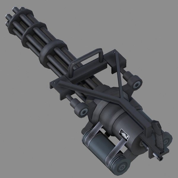 3d gun chaingun model
