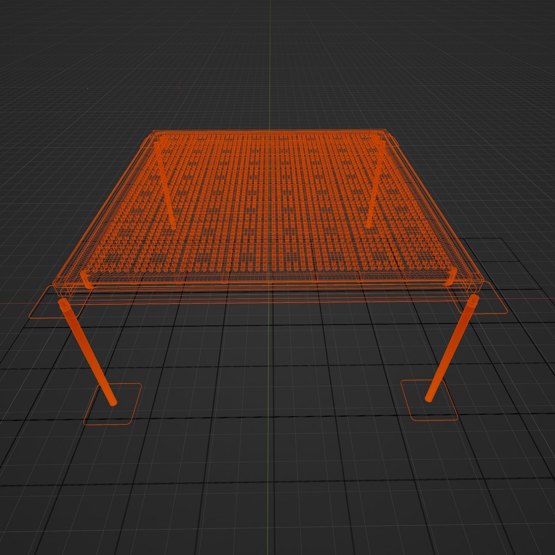 3D Perforated Raised Floor with Pedestals and Stringer - TurboSquid 1826148