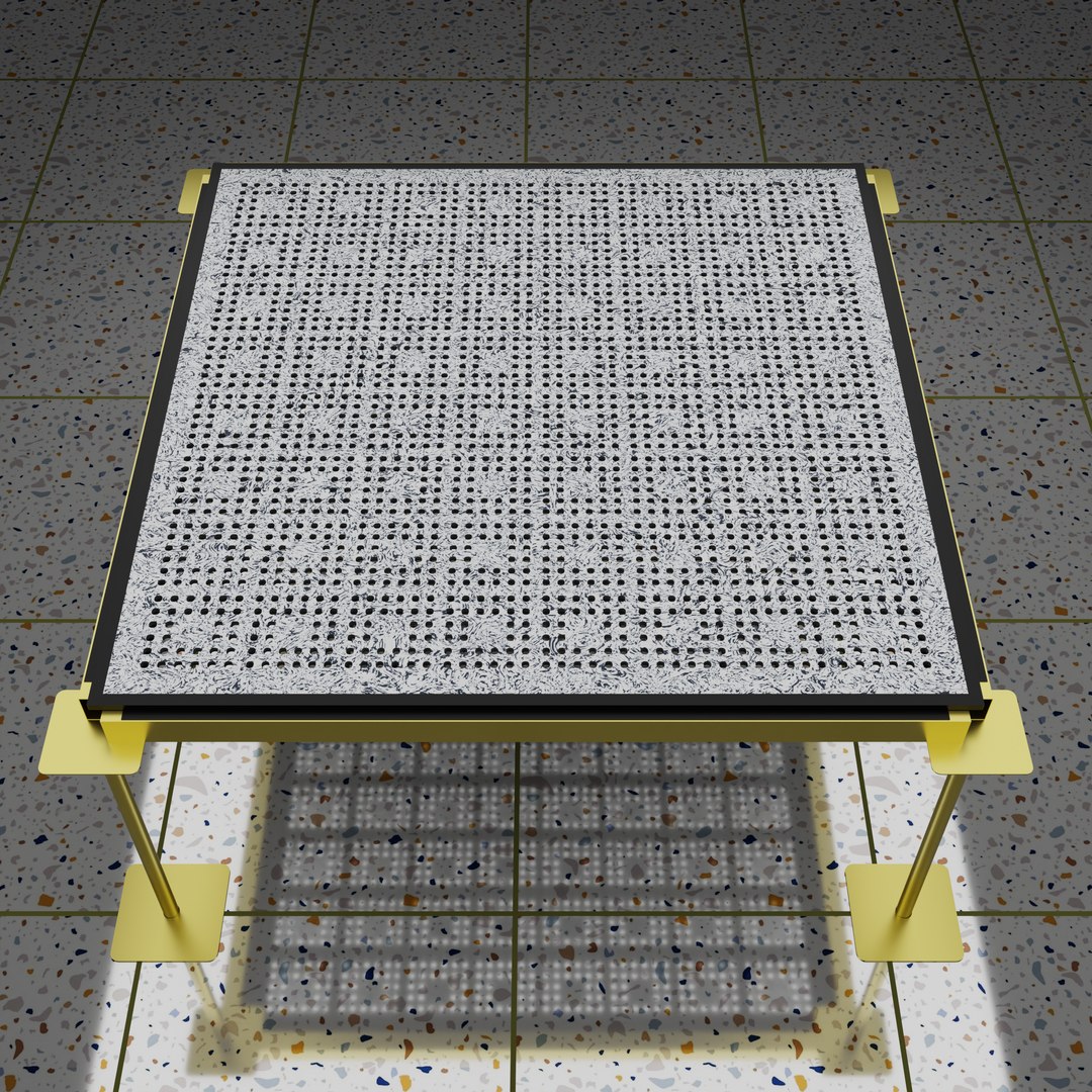 3D Perforated Raised Floor with Pedestals and Stringer - TurboSquid 1826148