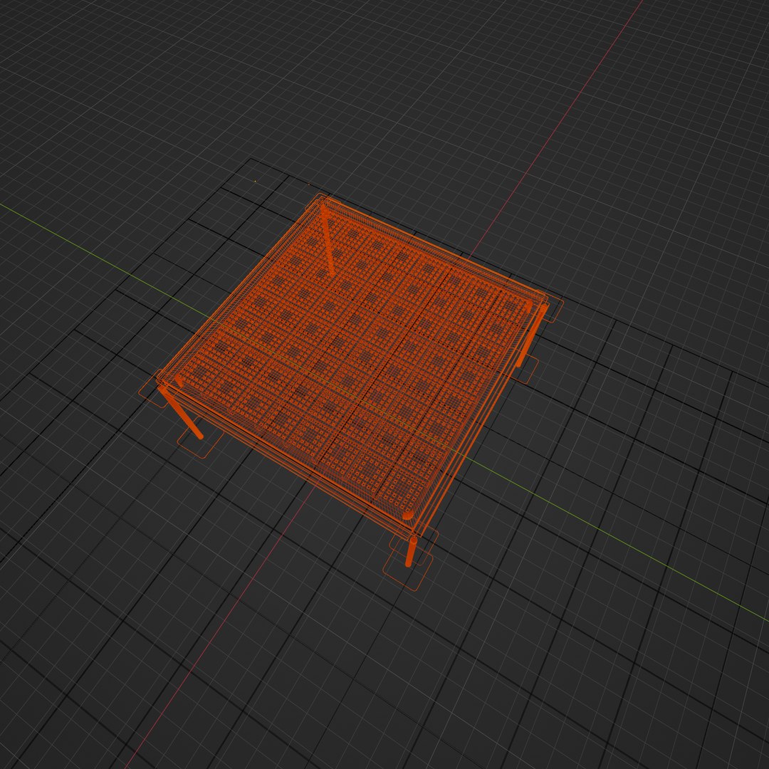 3D Perforated Raised Floor with Pedestals and Stringer - TurboSquid 1826148