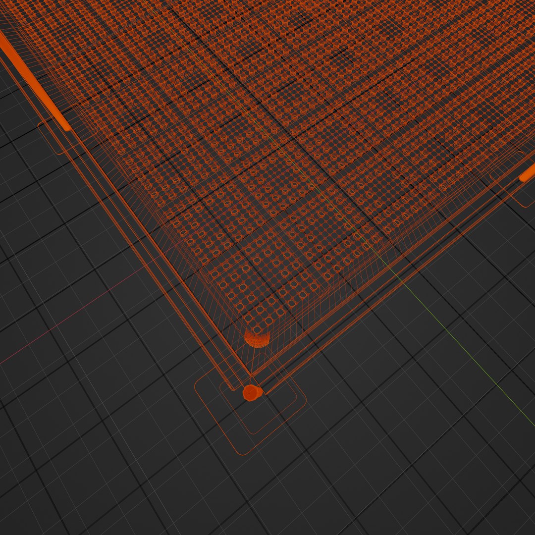 3D Perforated Raised Floor with Pedestals and Stringer - TurboSquid 1826148