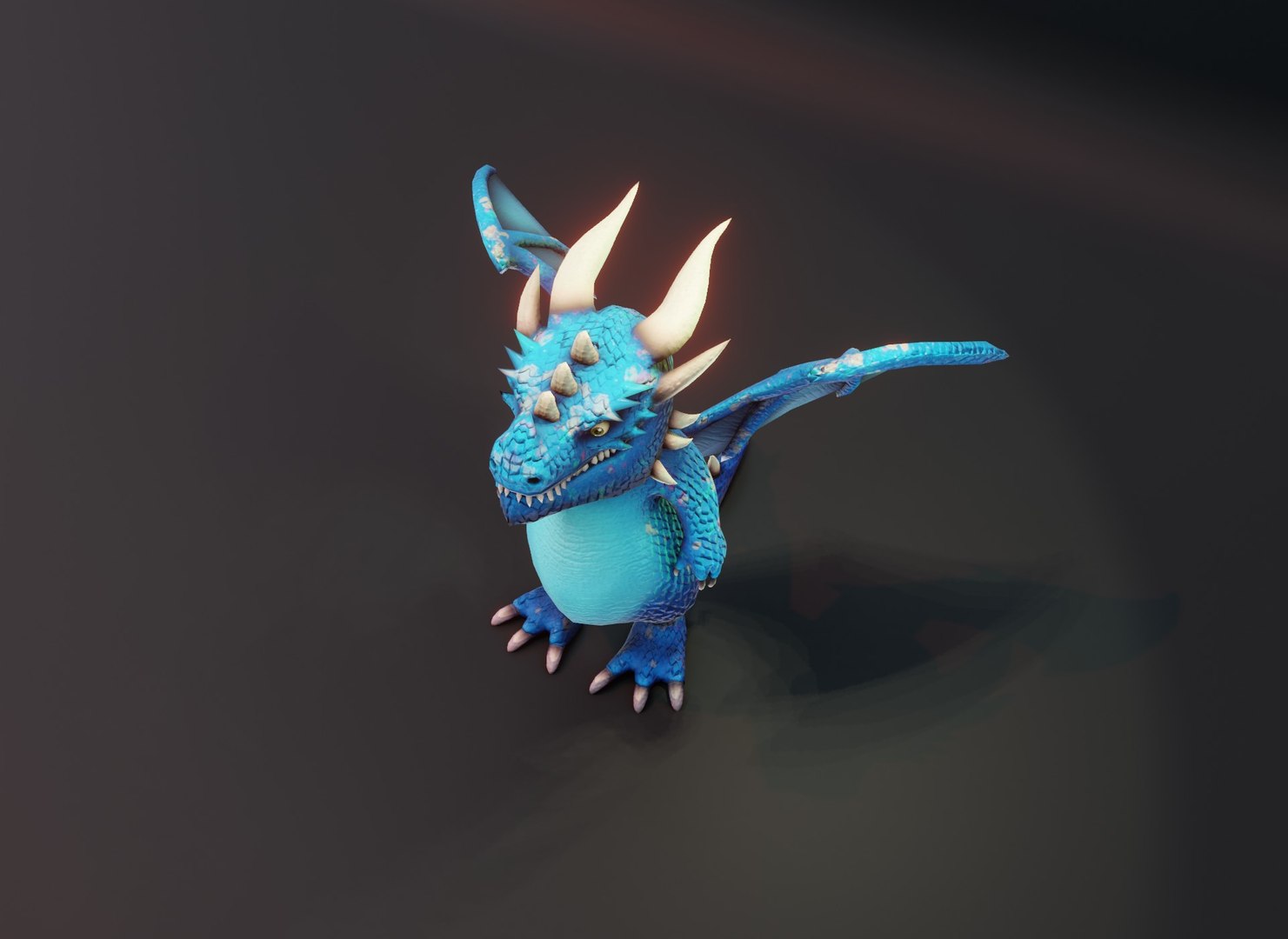 Cartoon Blue Dragon Rigged Low-poly 3D Model 3D Model - TurboSquid 2167324
