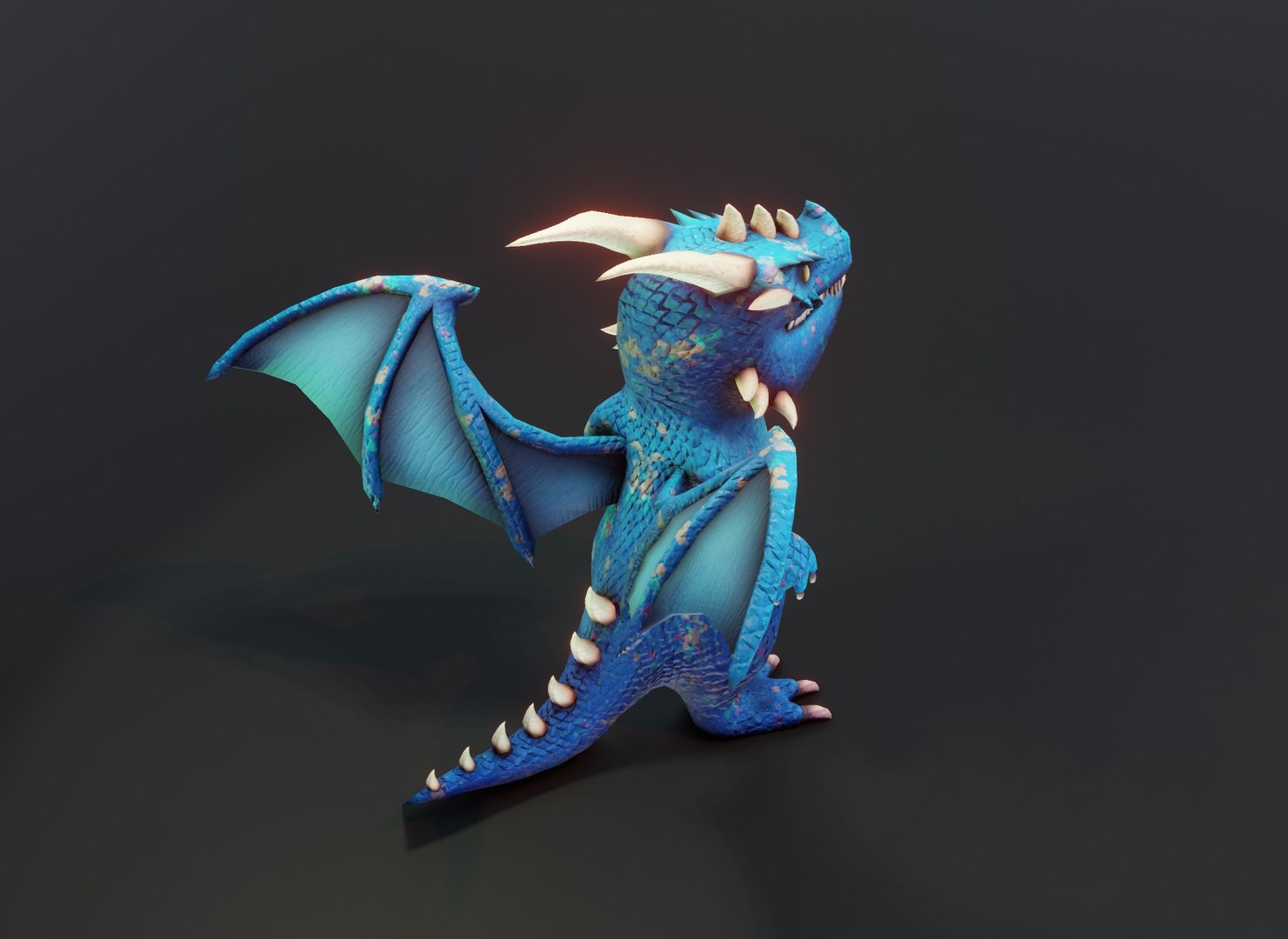 Cartoon Blue Dragon Rigged Low-poly 3D Model 3D Model - TurboSquid 2167324