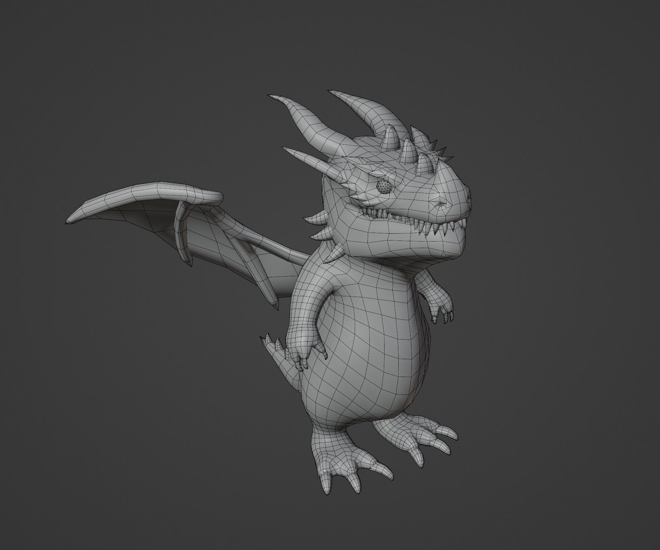 Cartoon Blue Dragon Rigged Low-poly 3D Model 3D Model - TurboSquid 2167324