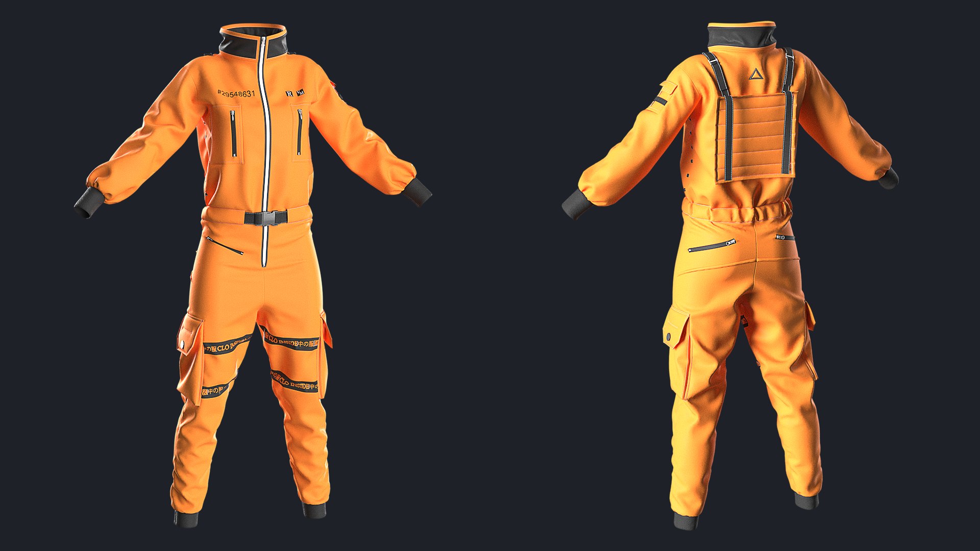 3D Model Female Overalls Marvelous Designer Project - TurboSquid 1726228