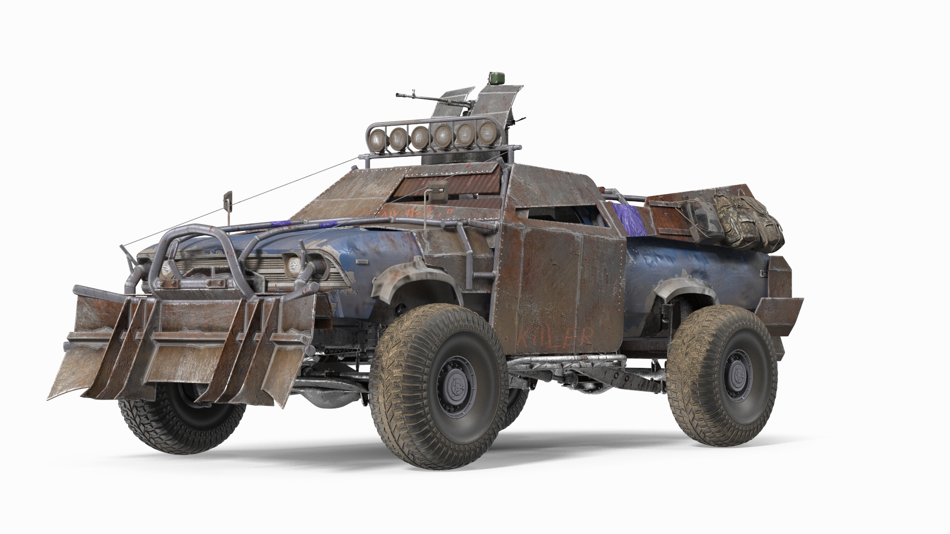 Post Apocalyptic Car Rigged 3D Model - TurboSquid 2191651