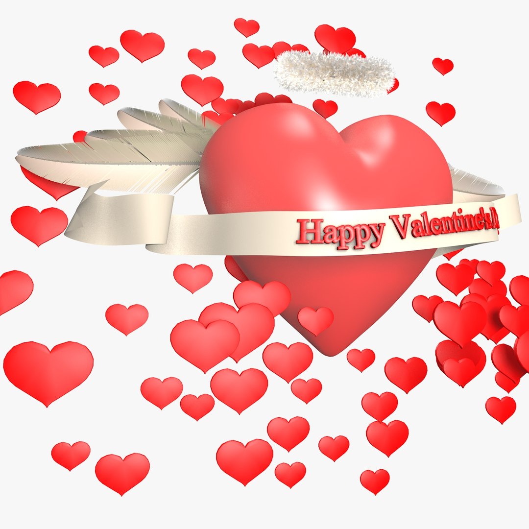 3d Model Heart Valentine Day