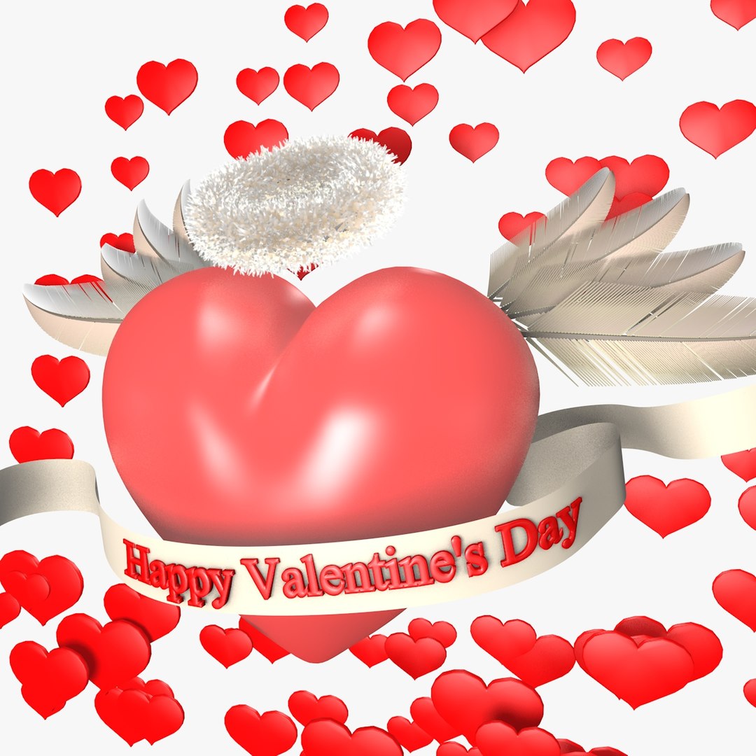 3d Model Heart Valentine Day