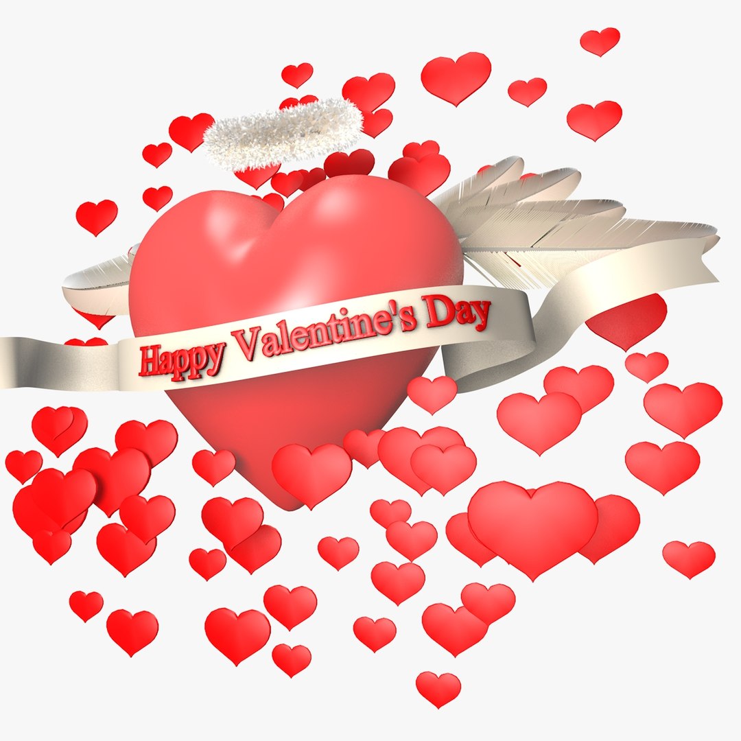 3d Model Heart Valentine Day
