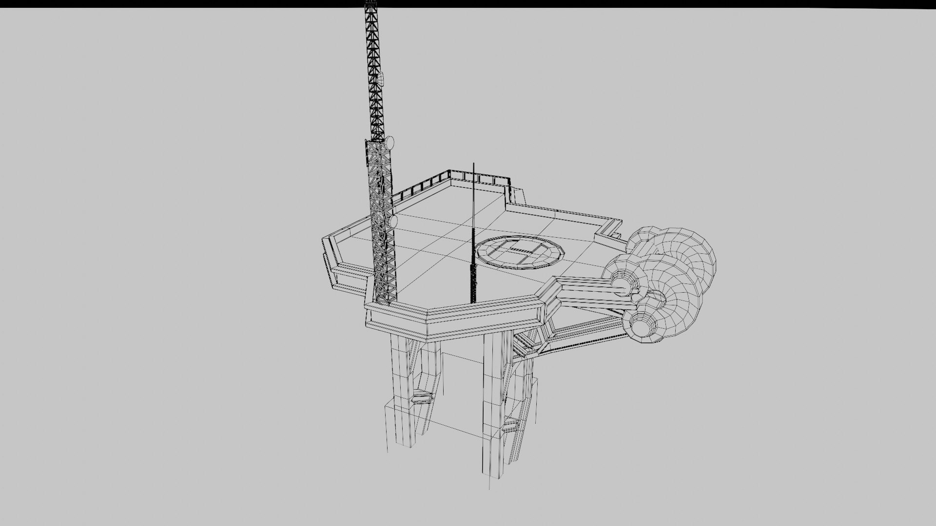 3D Futuristic Oil Rig Structure Model - TurboSquid 1956694