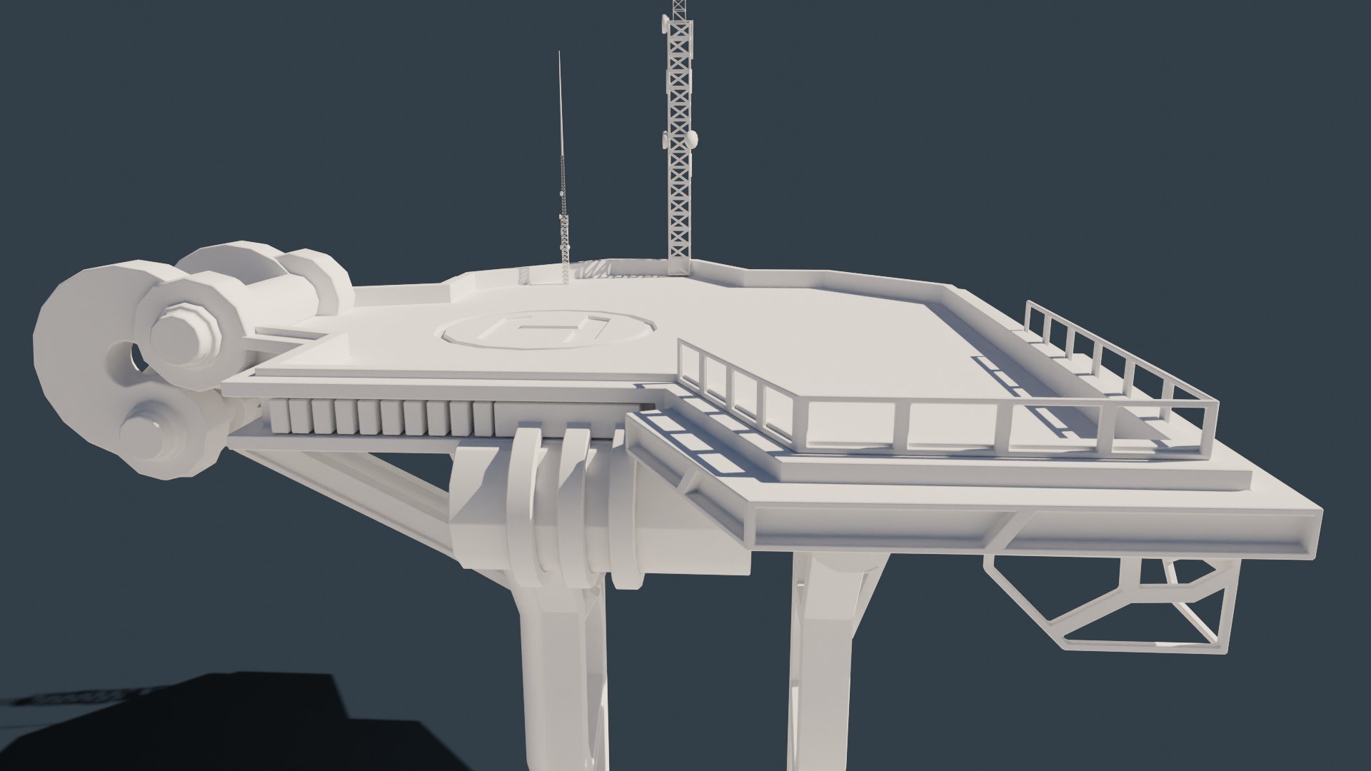 3D Futuristic Oil Rig Structure Model - TurboSquid 1956694