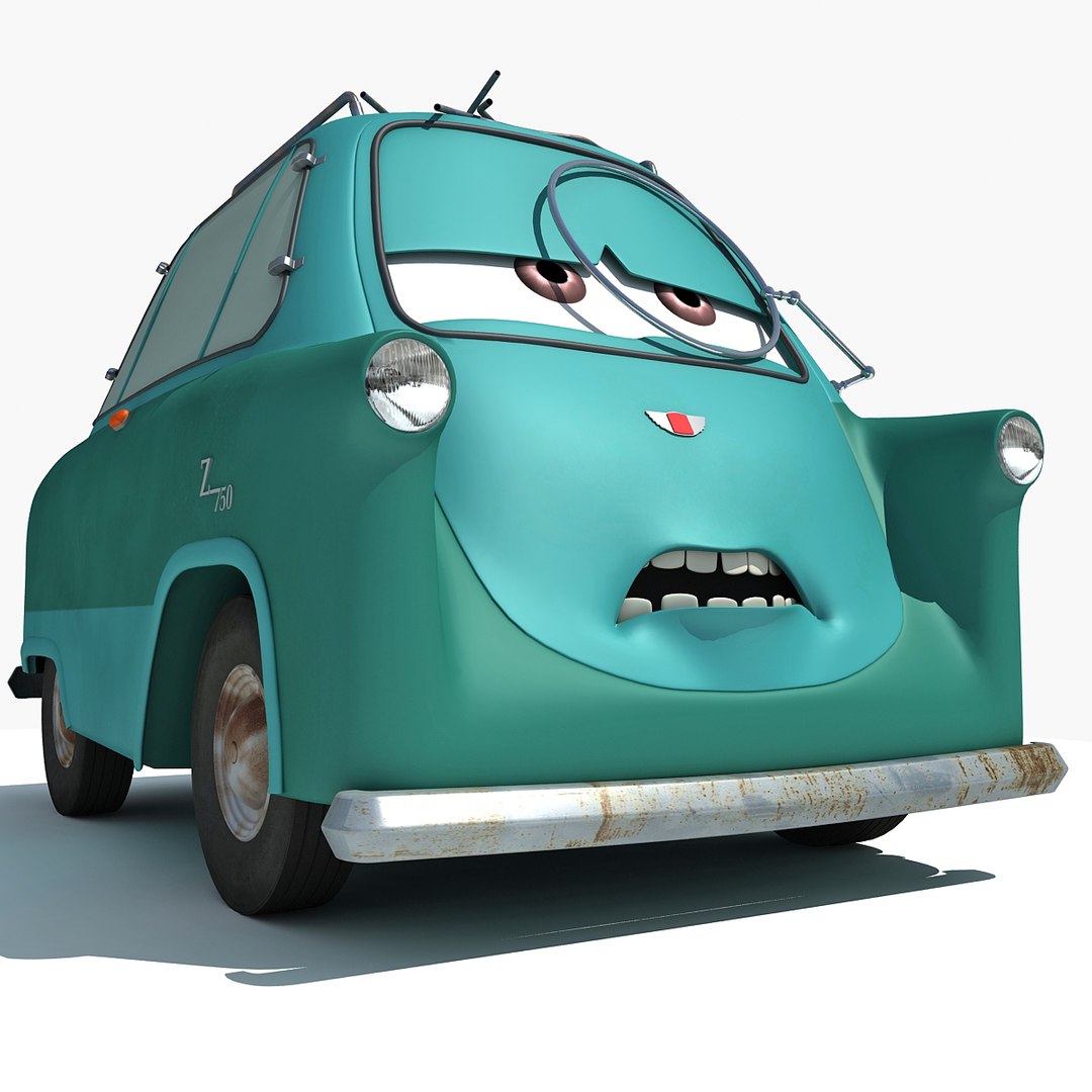 characters disney pixar cars 3d model