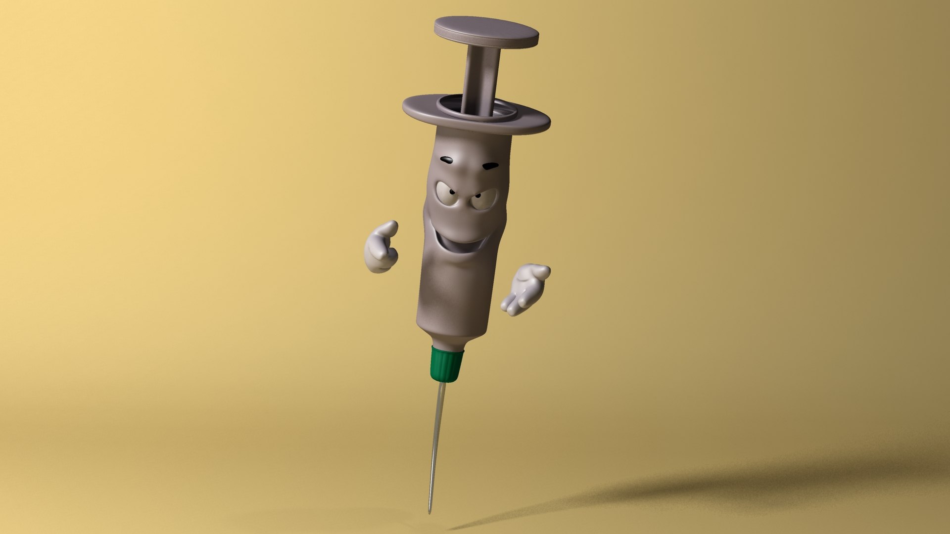 Cartoon Syringe Rigged 3D Model - TurboSquid 1831726