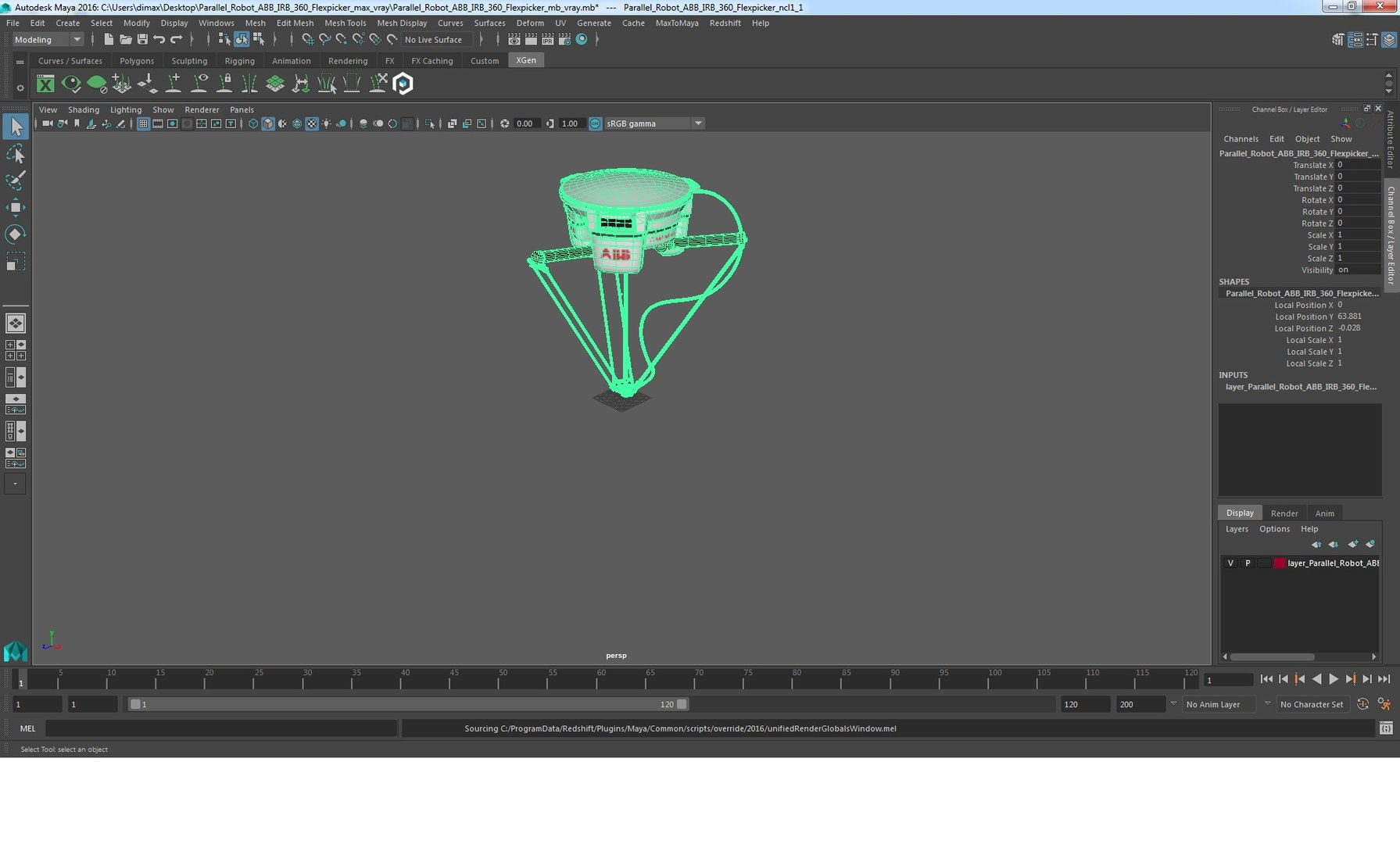 3D parallel robot abb irb model - TurboSquid 1587410
