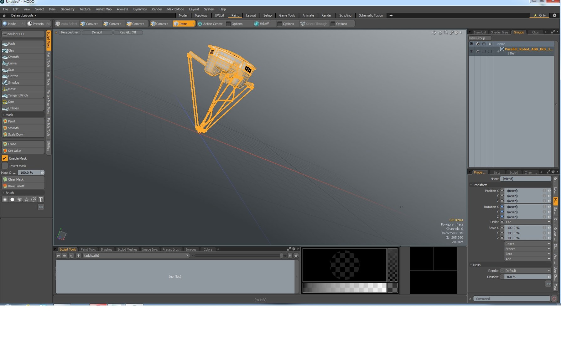 3D parallel robot abb irb model - TurboSquid 1587410