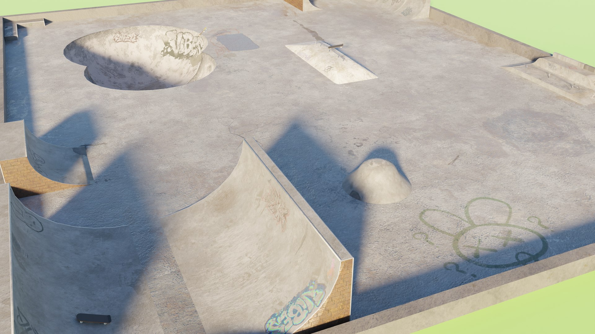 Low Poly Skatepark - Animated 3D - TurboSquid 1976127
