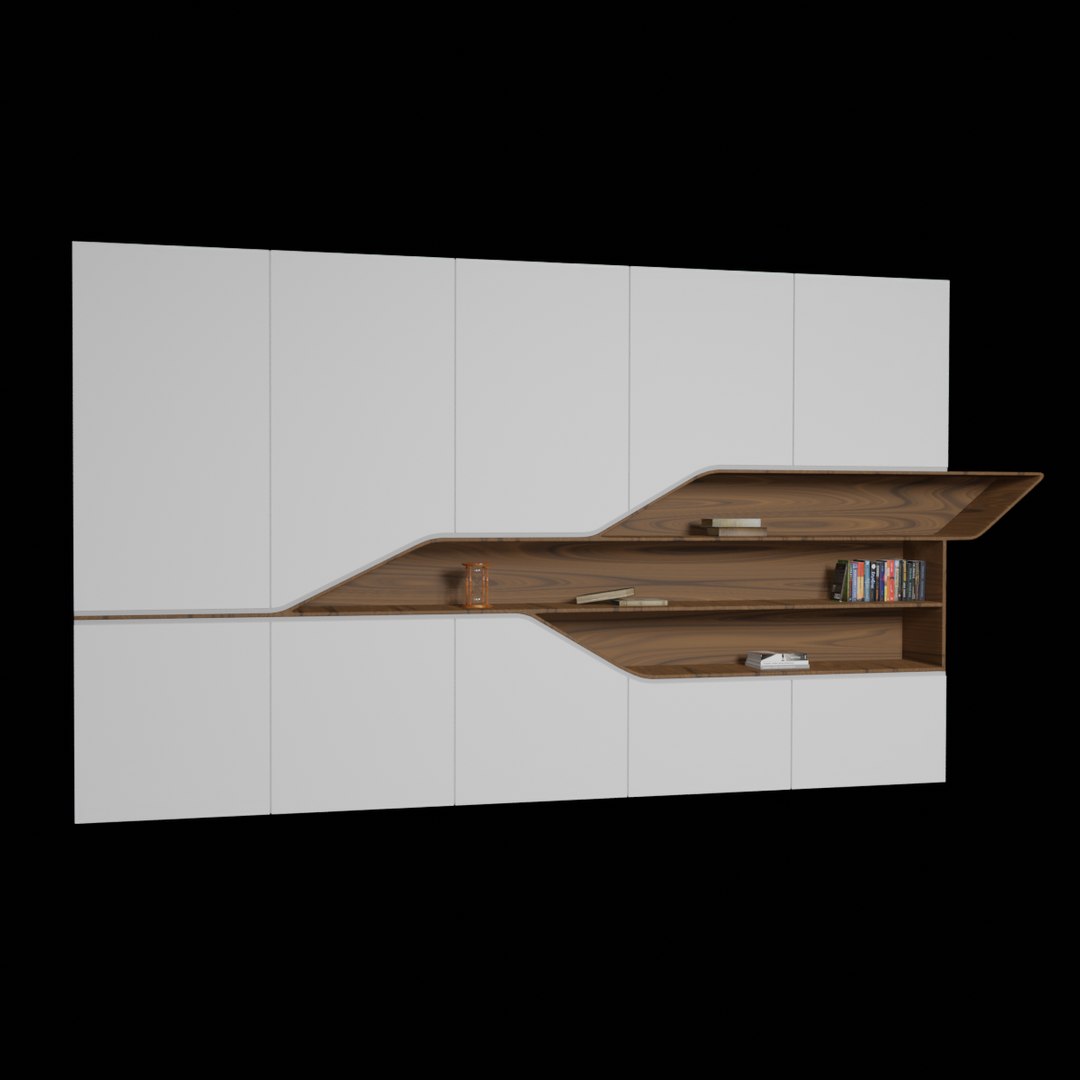 3D Modern Shelf model - TurboSquid 2110692