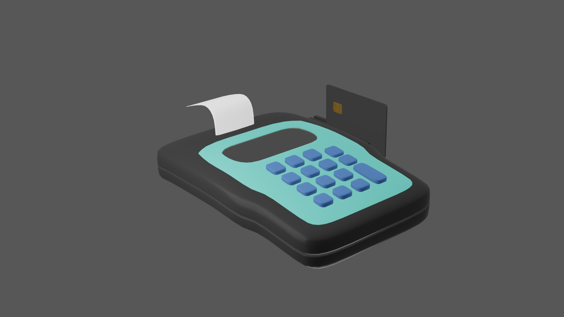3D Credit Card Terminal Minimal 3D Illustration Model - TurboSquid 1889013
